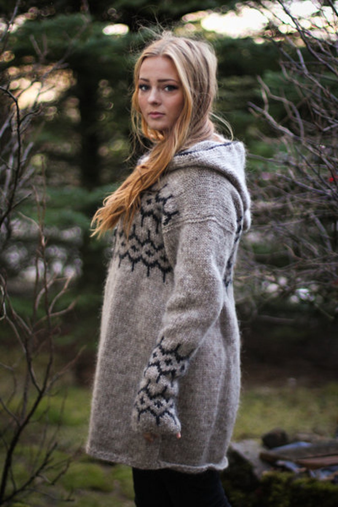 Cardigan, Handknitted From Pure Icelandic Wool. - Etsy