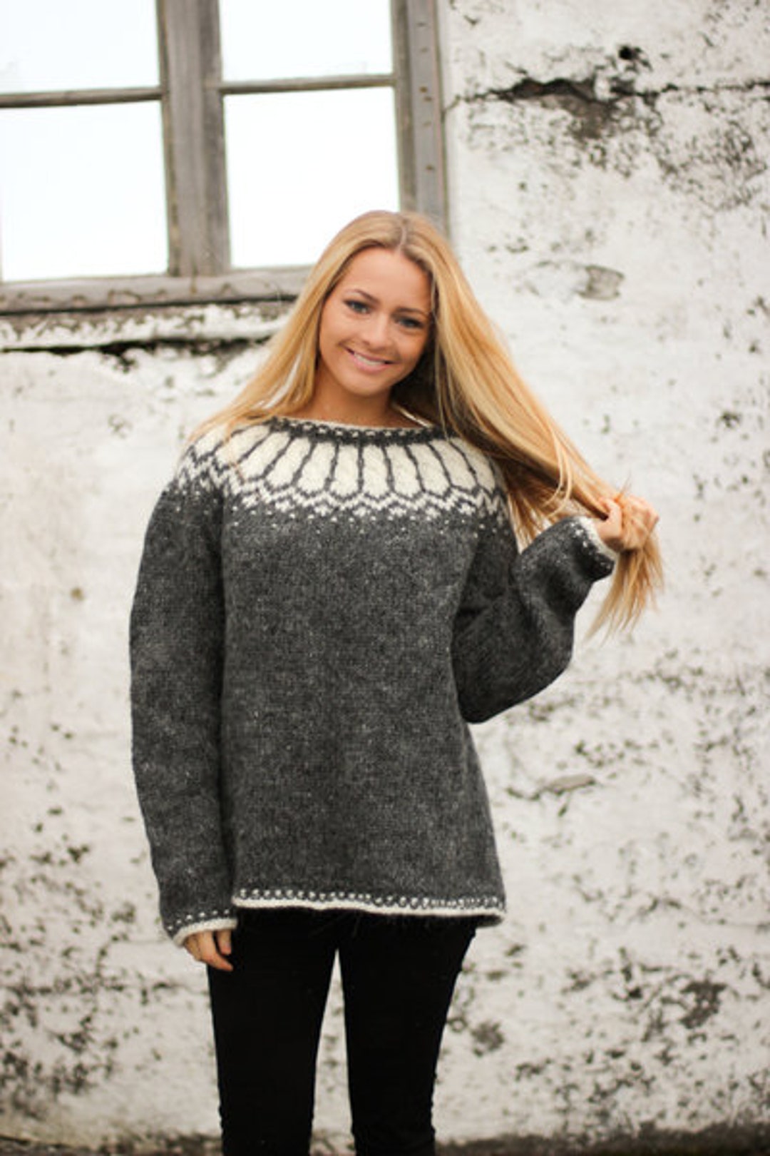 Pullover, Handknitted From Pure Wool. - Etsy