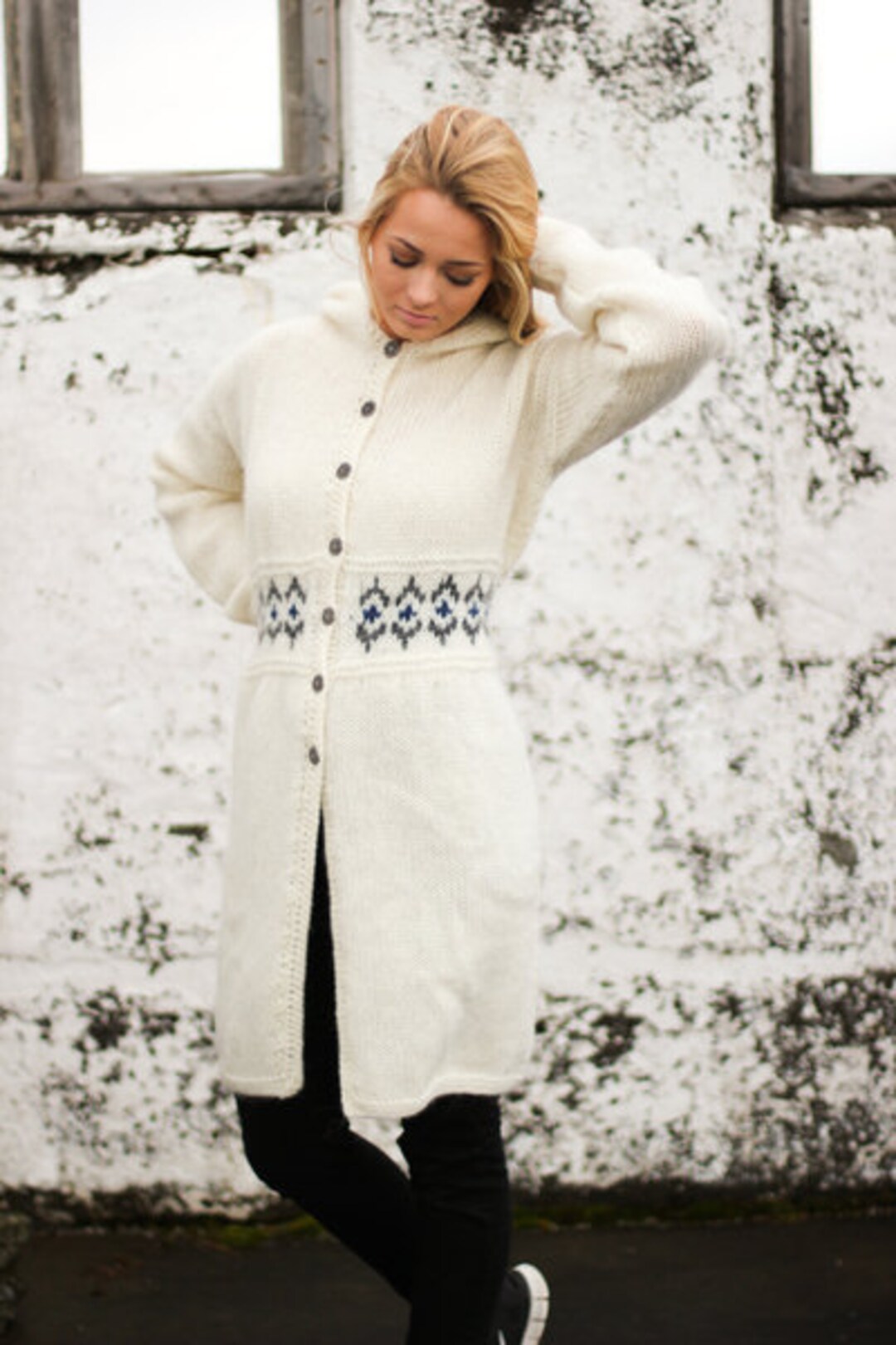 Cardigan, Handknitted From Pure Icelandic Wool. - Etsy