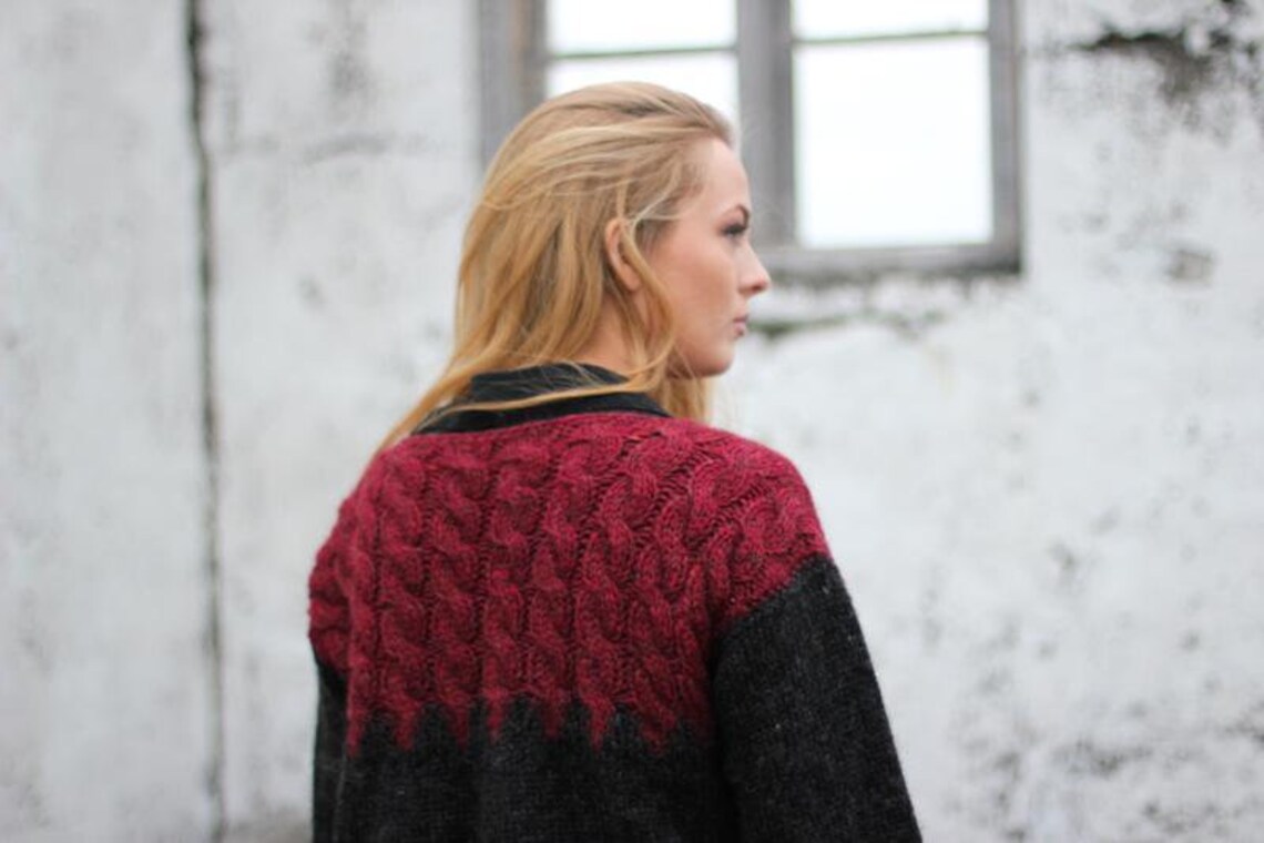 Cardigan, Handknitted From Pure Icelandic Wool. - Etsy