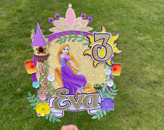 Rapunzel Tangled Cake Topper | Disney Princess Cake Topper | Tangled ...