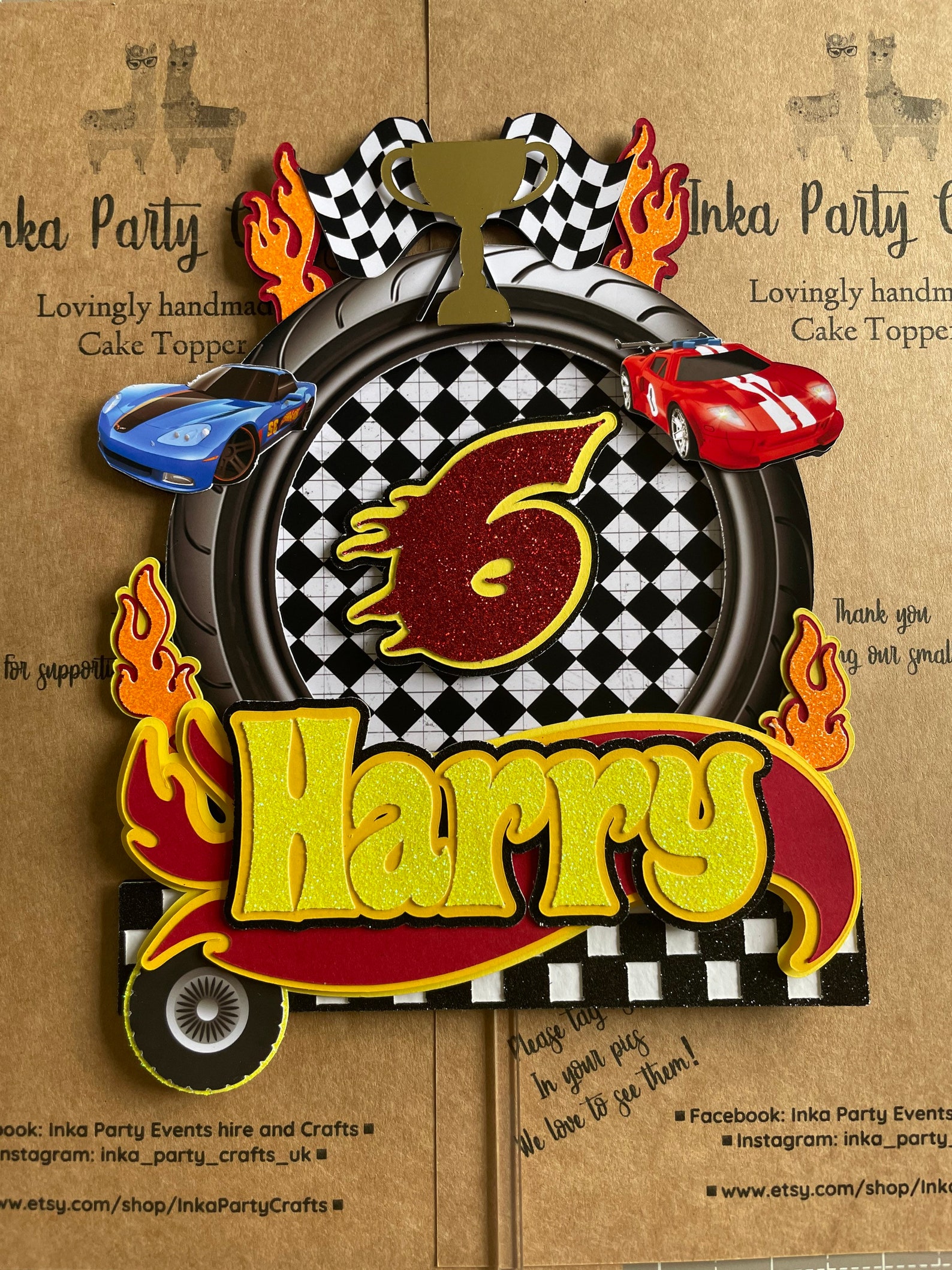 Cars Inspired Cake Topper Wheels Cake Topper Handmade - Etsy
