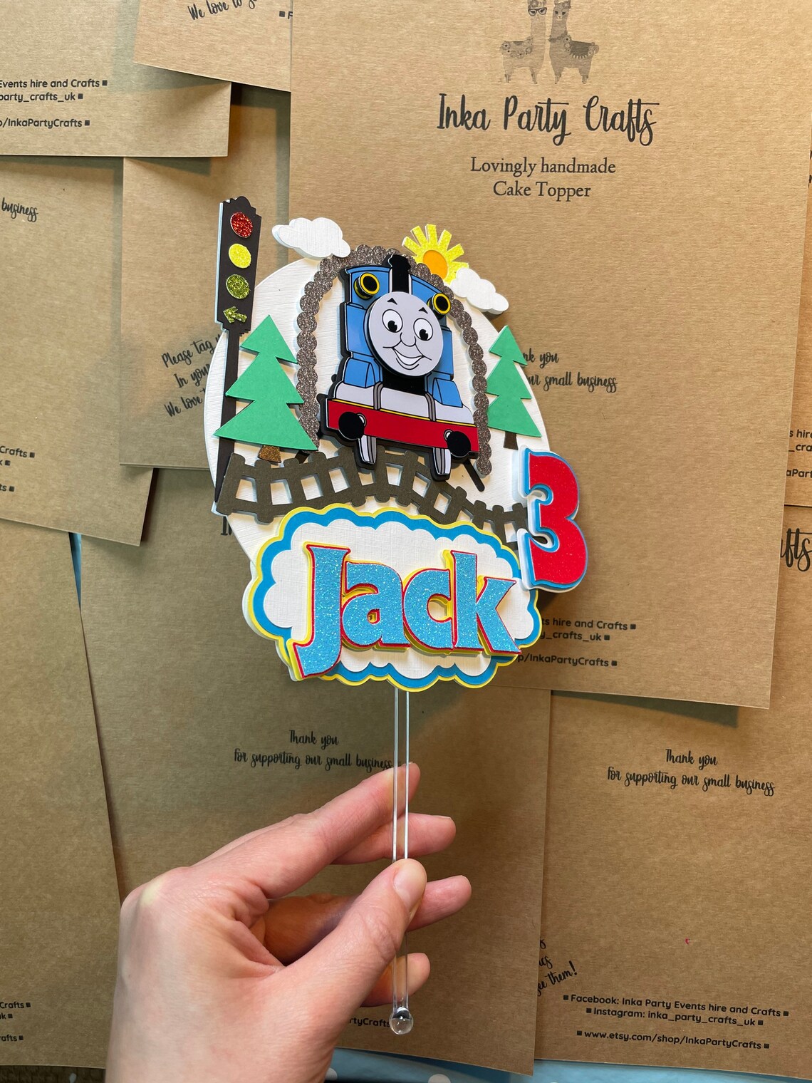 Thomas The Tank Engine inspired cake topper Thomas Cake | Etsy