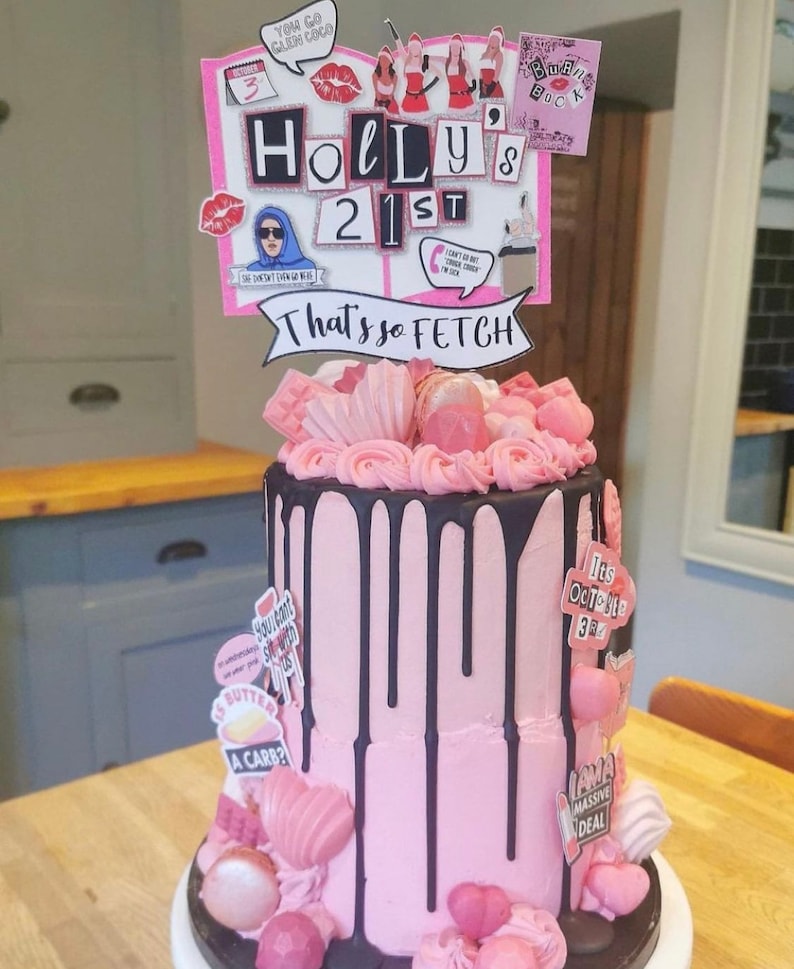 Mean Girls Inspired Cake Topper 3D Mean Girls Cake - Etsy UK