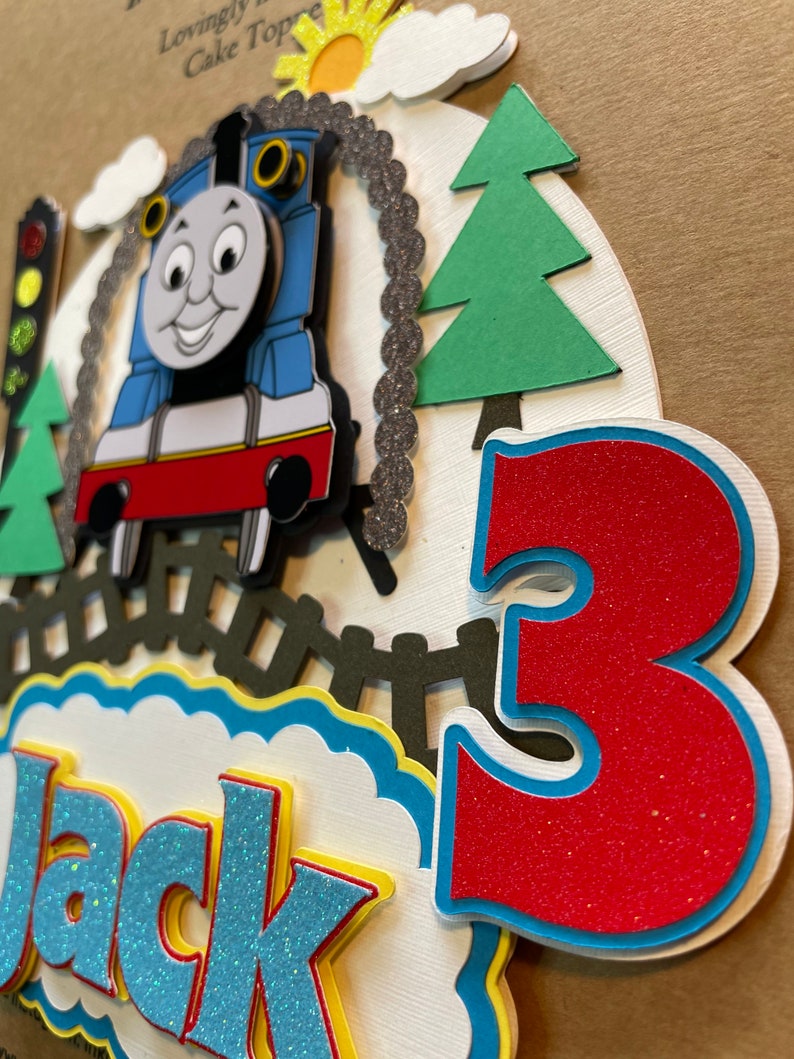 Thomas the Tank Engine Inspired Cake Topper Thomas Cake | Etsy