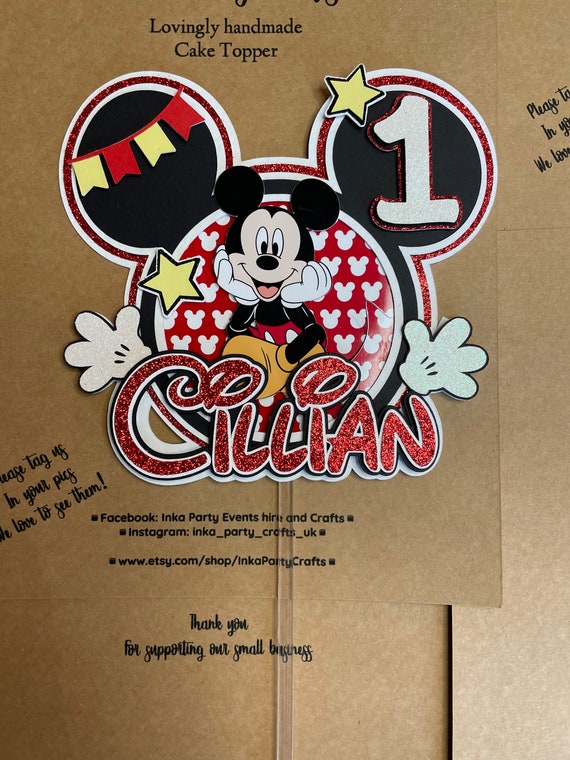 3D Mickey Mouse Cake Topper Minnie Mouse Cake Topper | Etsy