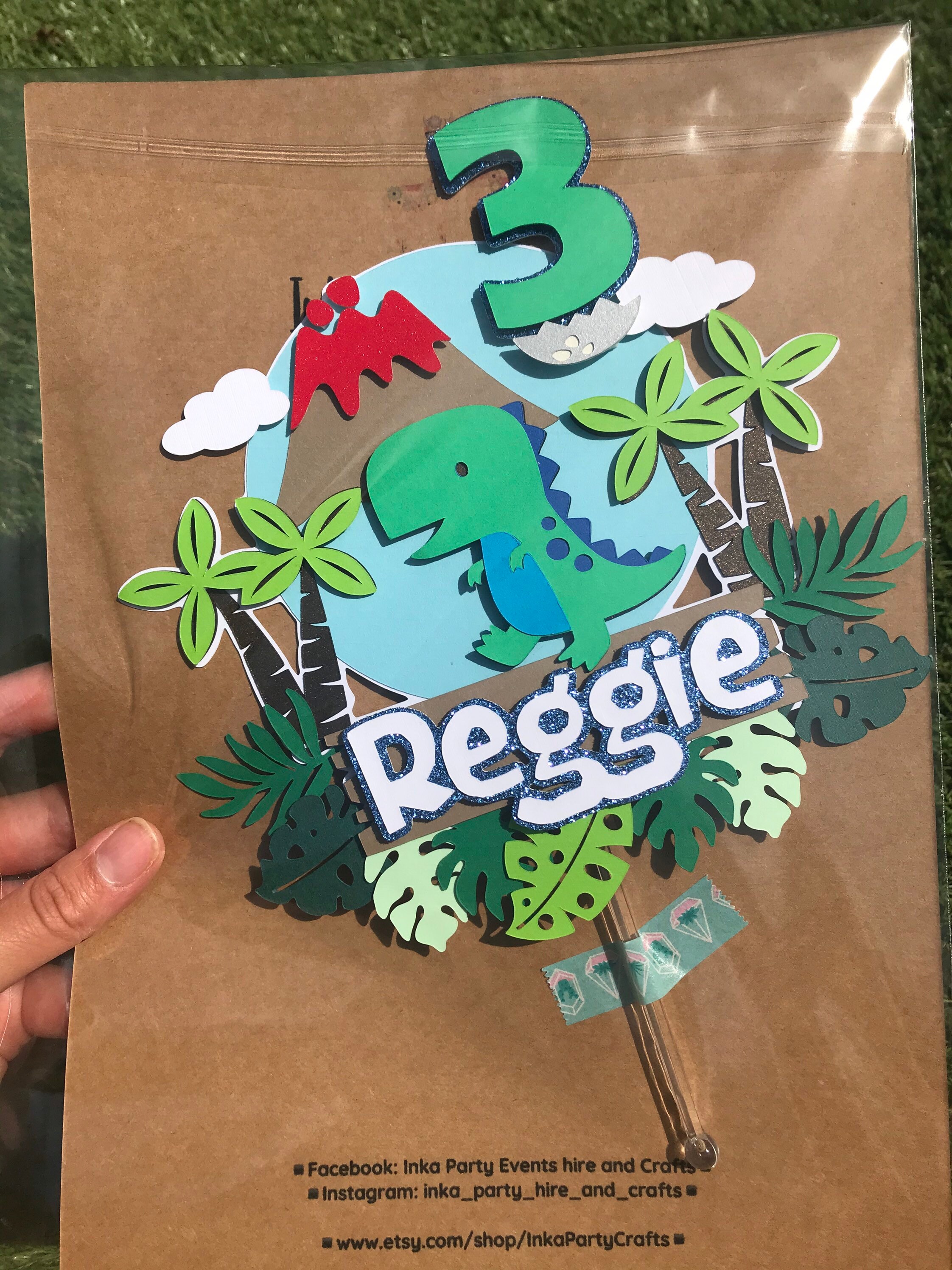 Dinosaur theme cake topper Dinosaur cake topper Dinosaur | Etsy