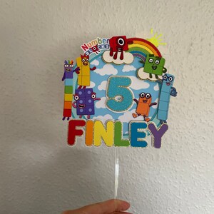 3D Number Block Cake Topper Numbers Party Personalised Handmade Party ...
