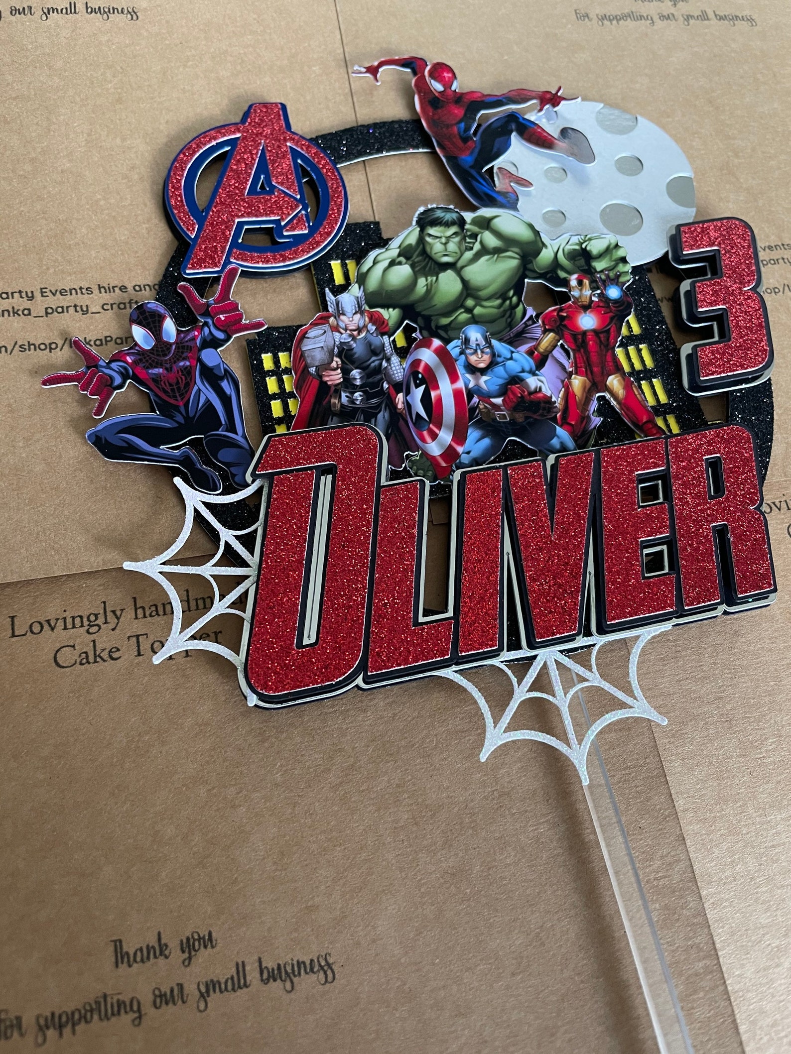 3D Super Heroes Cake Topper Avengers Personalised Handmade - Etsy UK