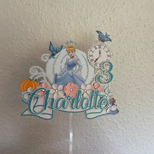 Cinderella Princess Inspired Cake Topper Cinderella Birthday Party ...