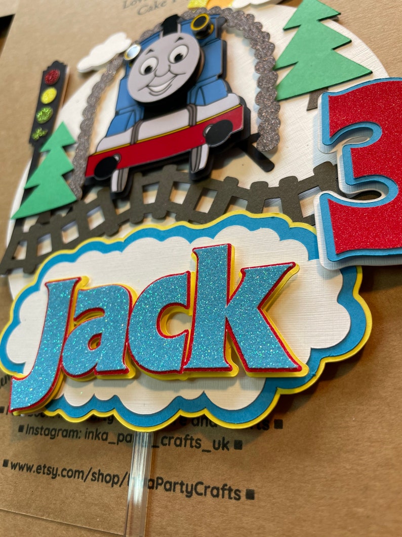 Thomas the Tank Engine Inspired Cake Topper Thomas Cake | Etsy