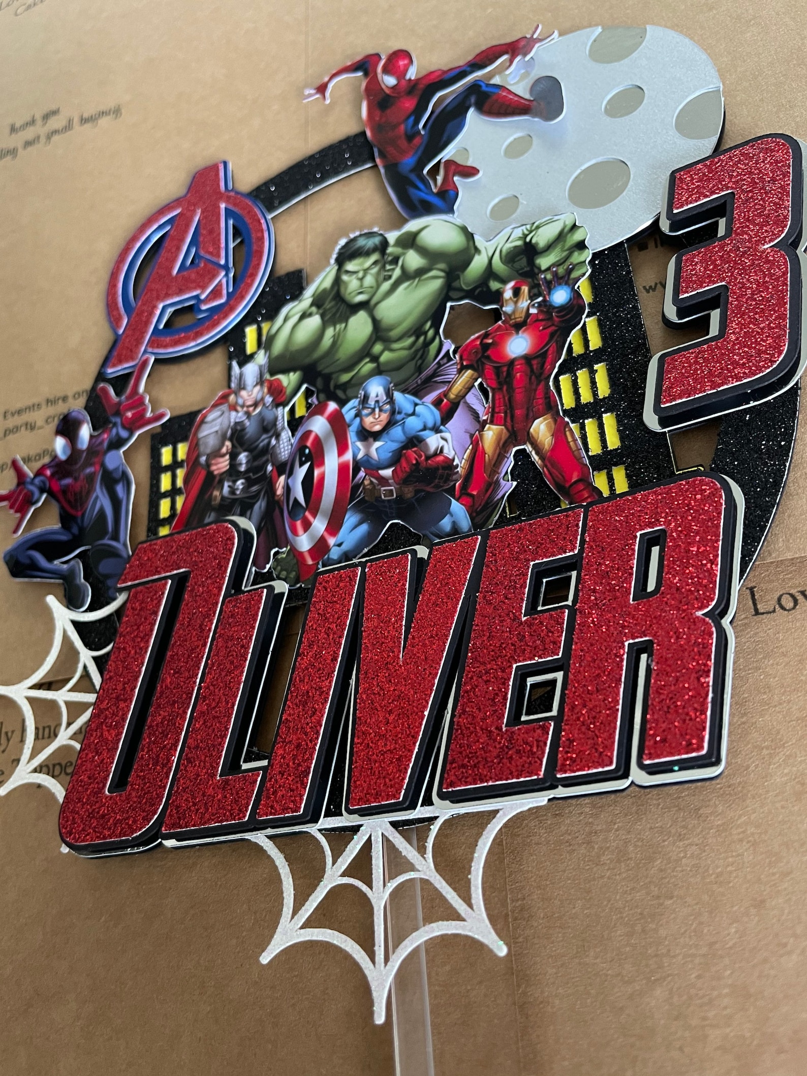 3D Super Heroes Cake Topper Avengers Personalised Handmade - Etsy UK