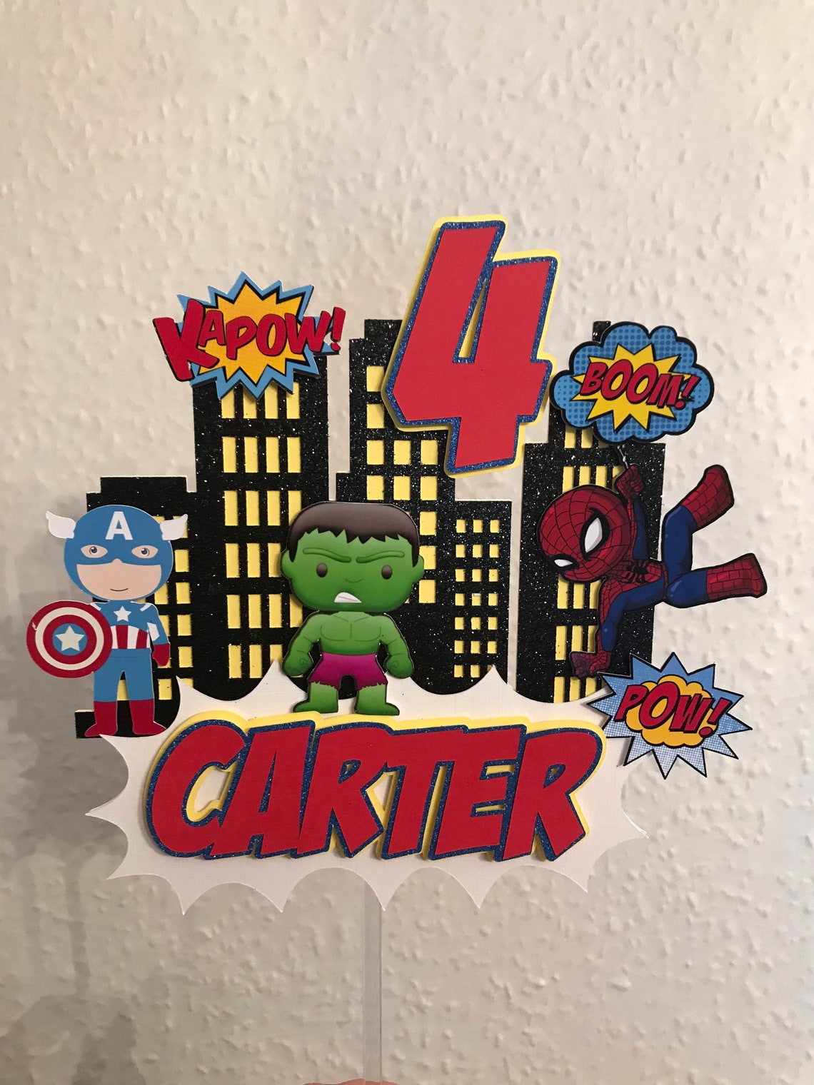 3D Super Heroes Cake topper / Vengadores / Personalizado hecho | Etsy