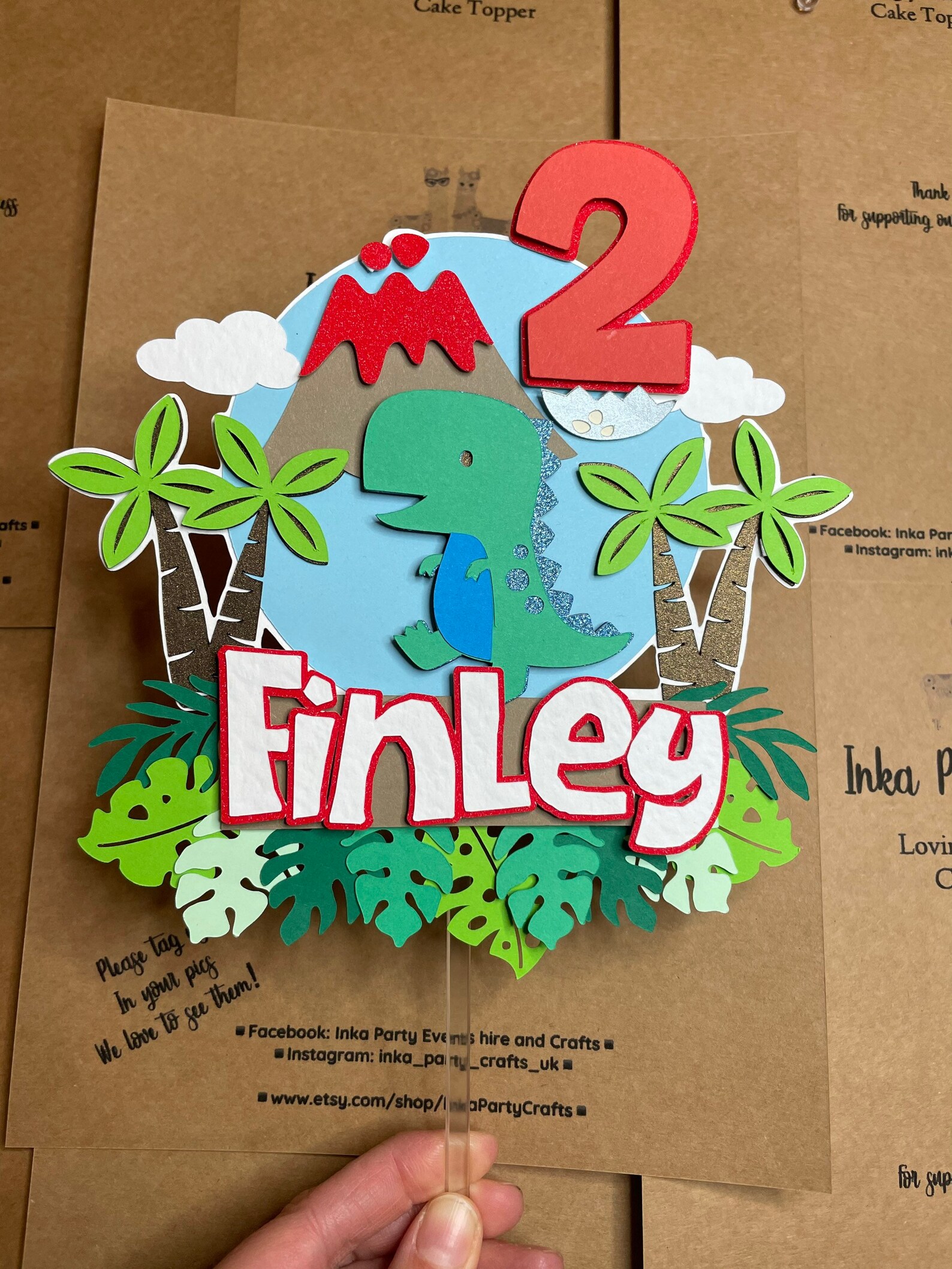 Dinosaur Theme Cake Topper | Dinosaur Cake Topper | Dinosaur Party ...