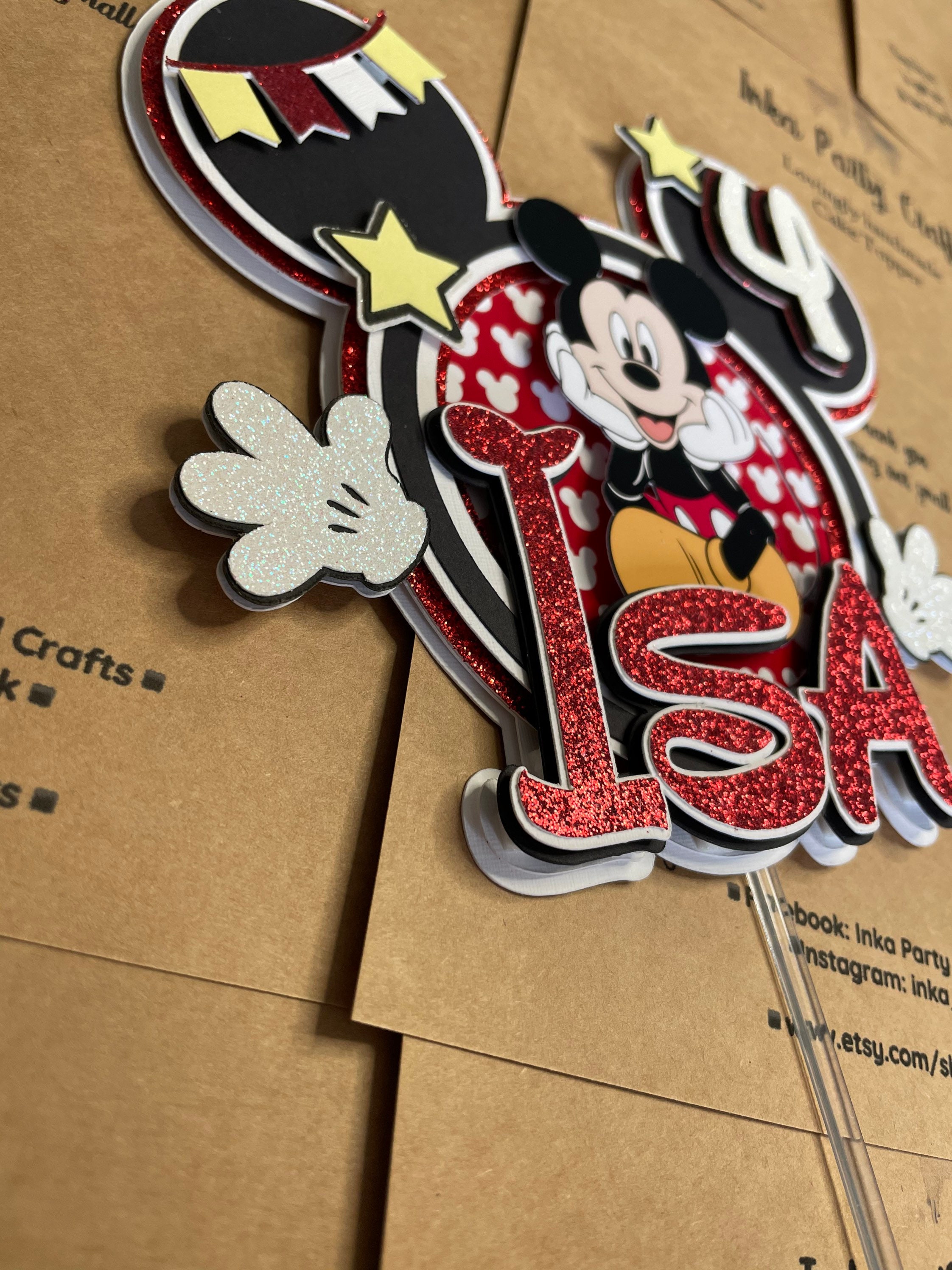 3D Mickey Mouse Cake Topper Minnie Mouse Cake Topper - Etsy UK