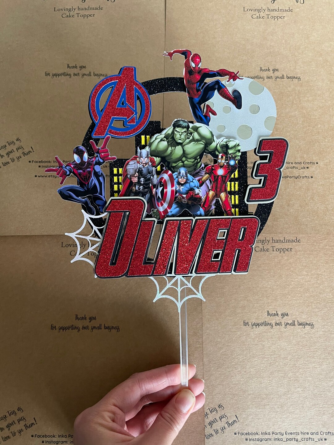 3D Super Heroes Cake Topper | Avengers | Personalised Handmade ...