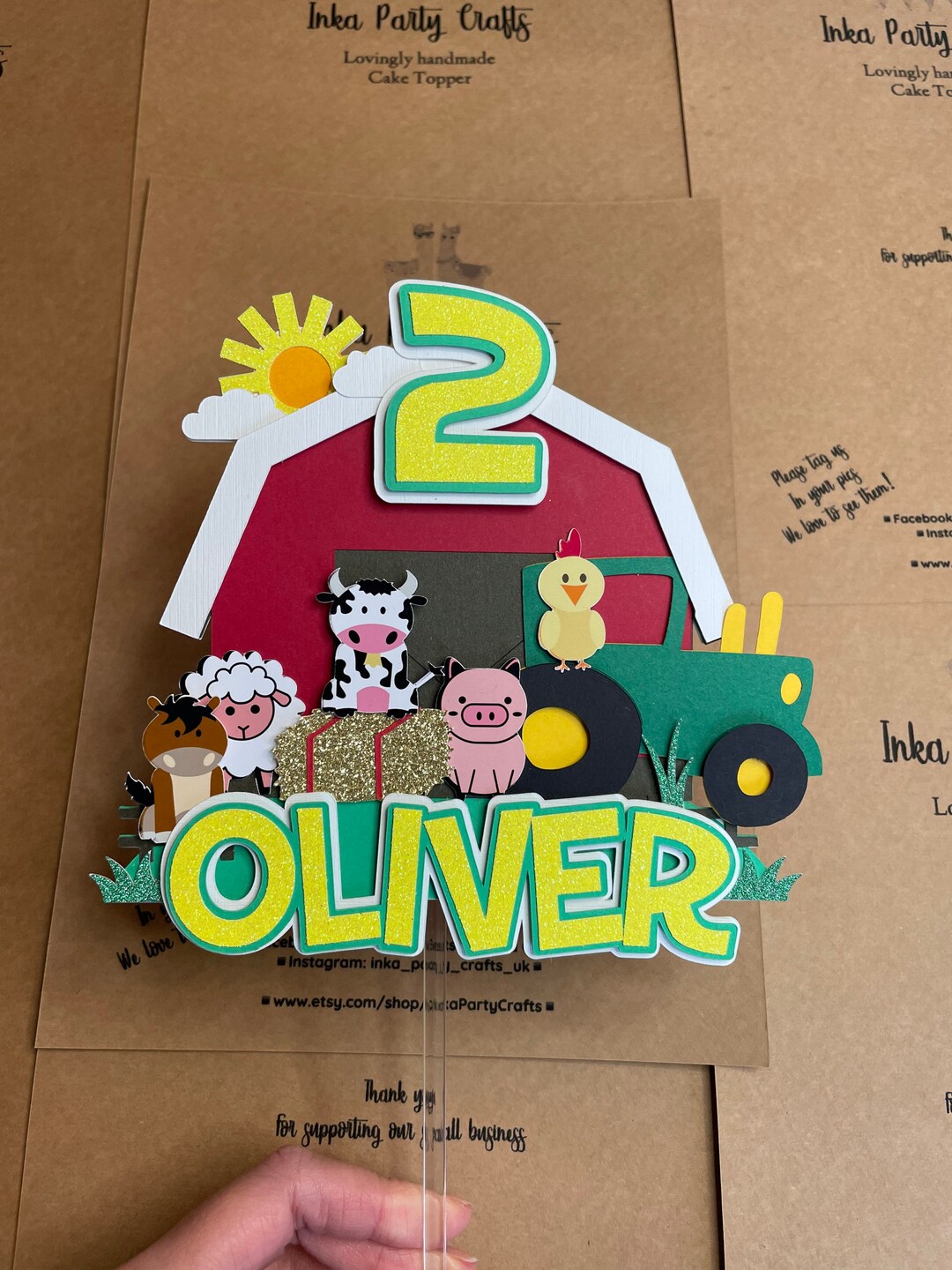 Tractor and Farm Cake Topper Tractor Farm Cake Decoration - Etsy