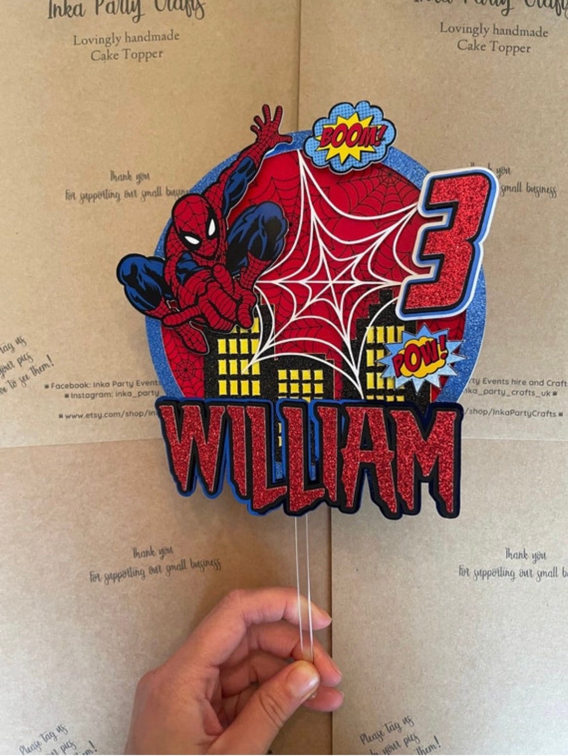 3D Spider Man Cake Topper | Spider-man | Personalised Handmade ...