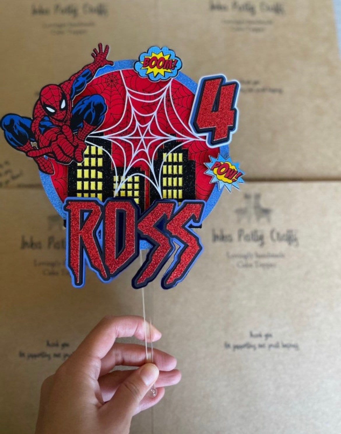 3D Spider Man Cake Topper | Spider-man | Personalised Handmade ...