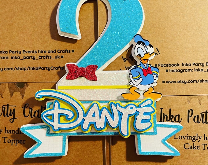 3D Donald Duck Cake Topper Donald Duck Cake Topper Disney Party Cake ...