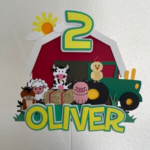 Tractor and Farm Cake Topper Tractor Farm Cake Decoration - Etsy