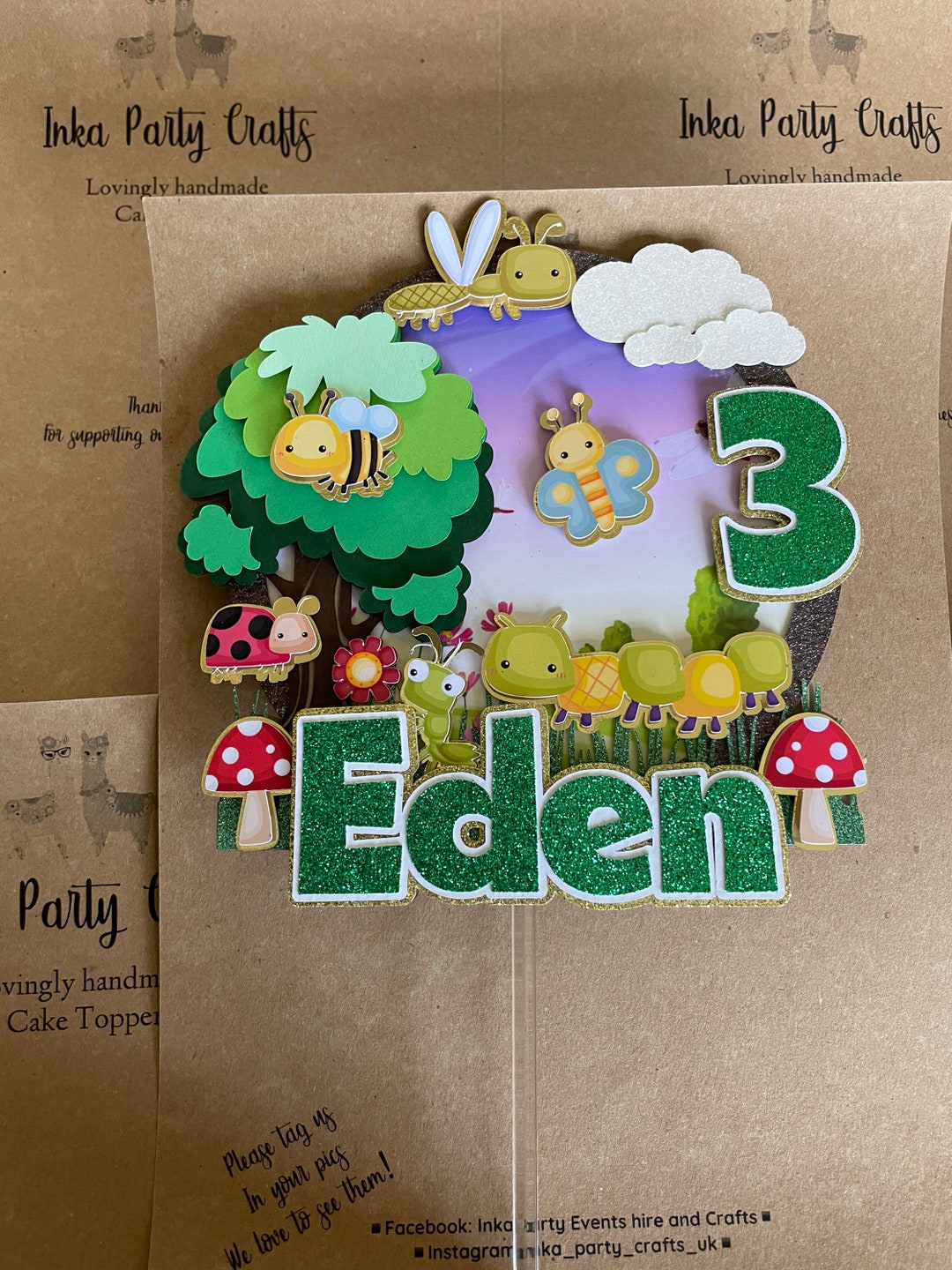 Cute Bugs Cake Topper Bugs Cake Decoration Bugs Party Decoration ...