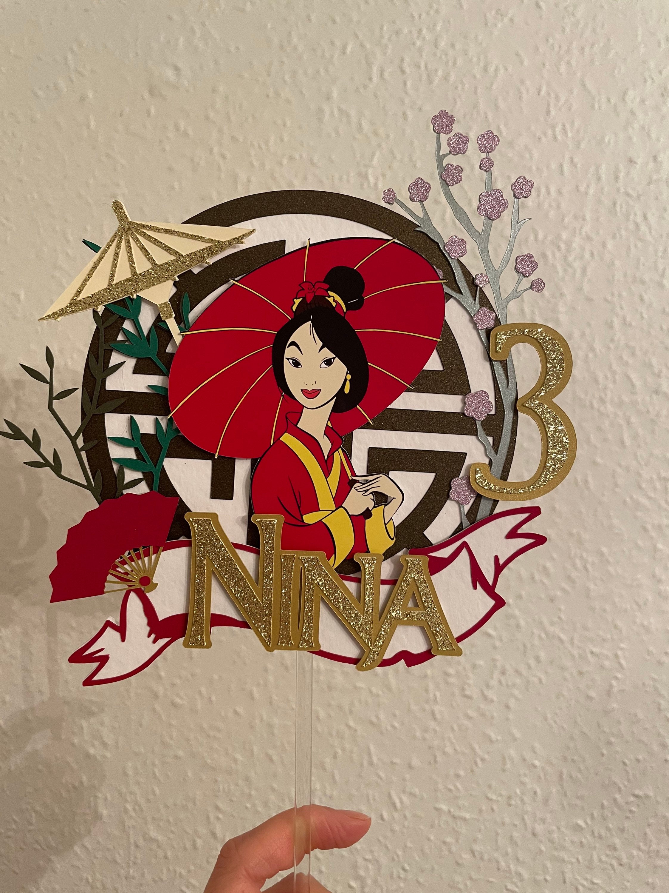 Handmade Disney Princess Cake Topper Mulan Cake Decor | Etsy