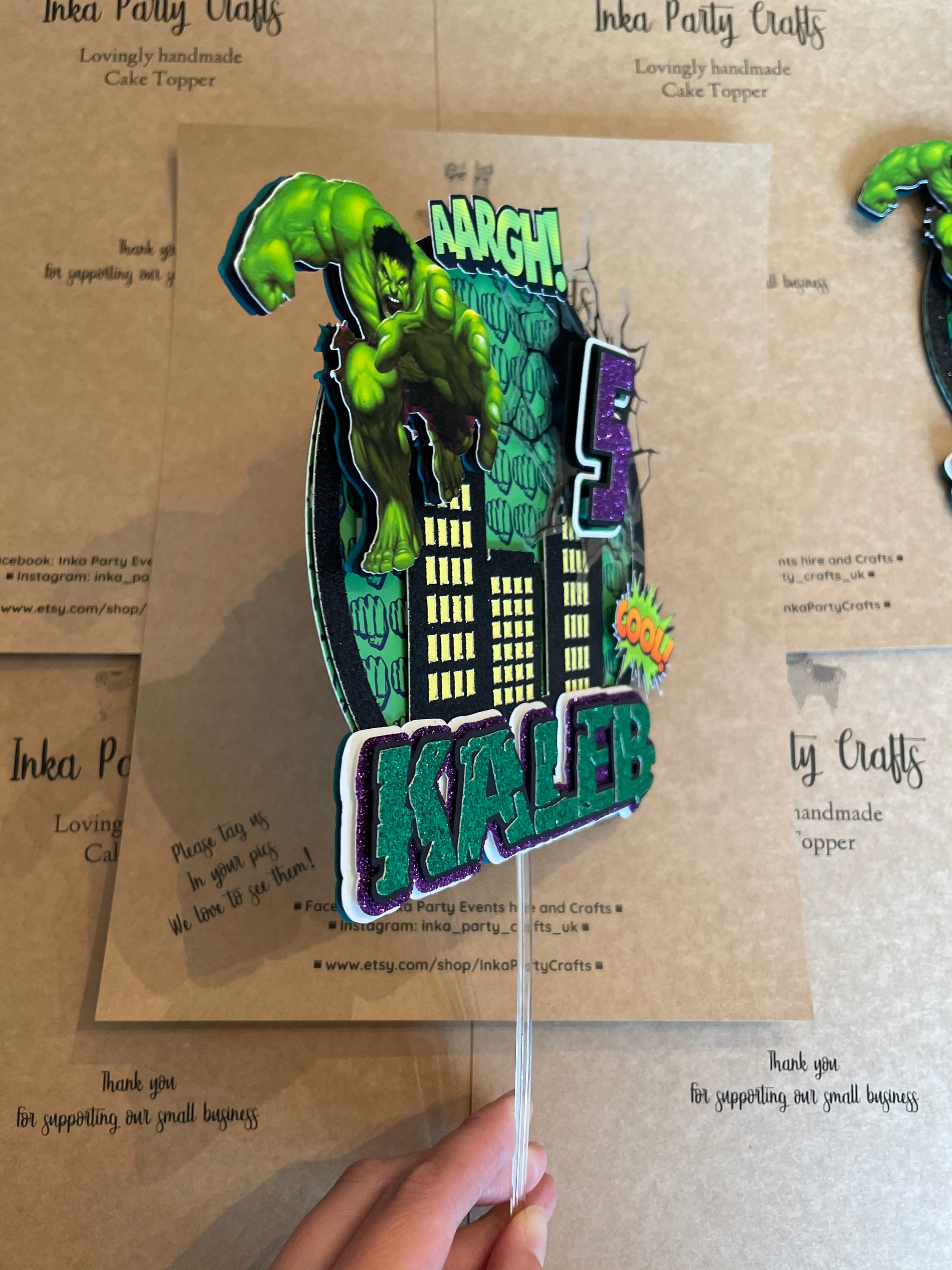 3D Incredible Hulk Cake Topper Hulk Smash Personalised - Etsy UK