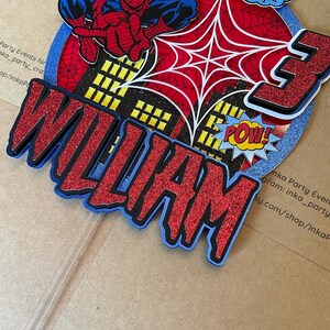 3D Spider Man Cake topper Spider-Man Personalised | Etsy