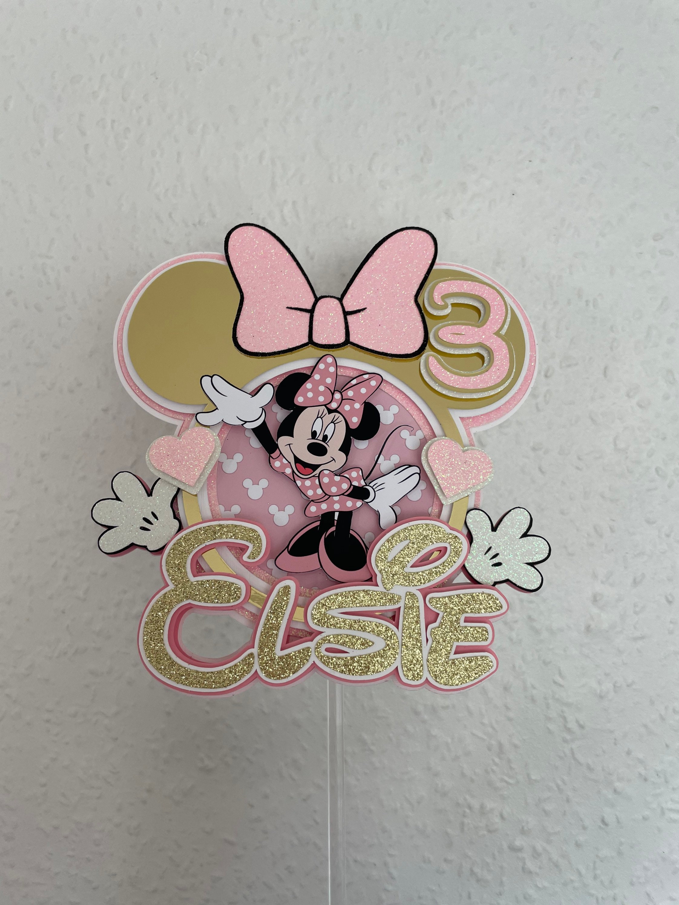 Handmade Minnie Mouse Cake Topper Minnie Mouse Cake Topper - Etsy UK