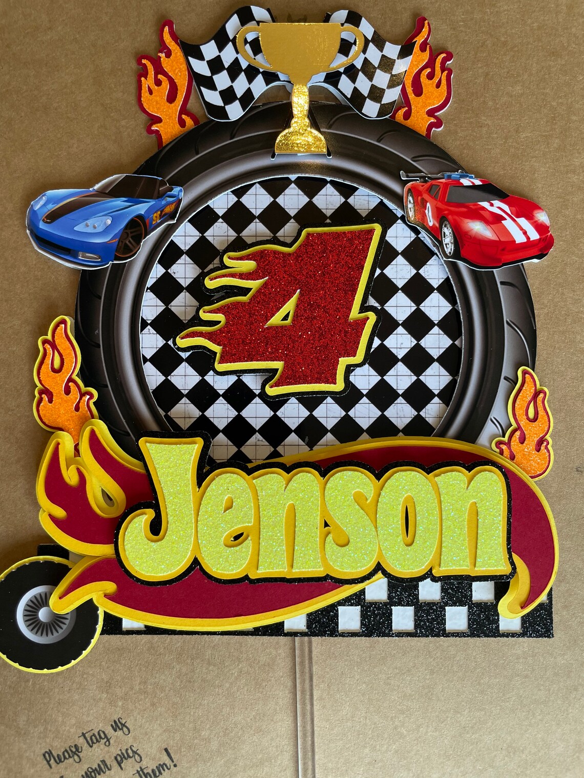 Cars Inspired Cake Topper Wheels Cake Topper Handmade - Etsy