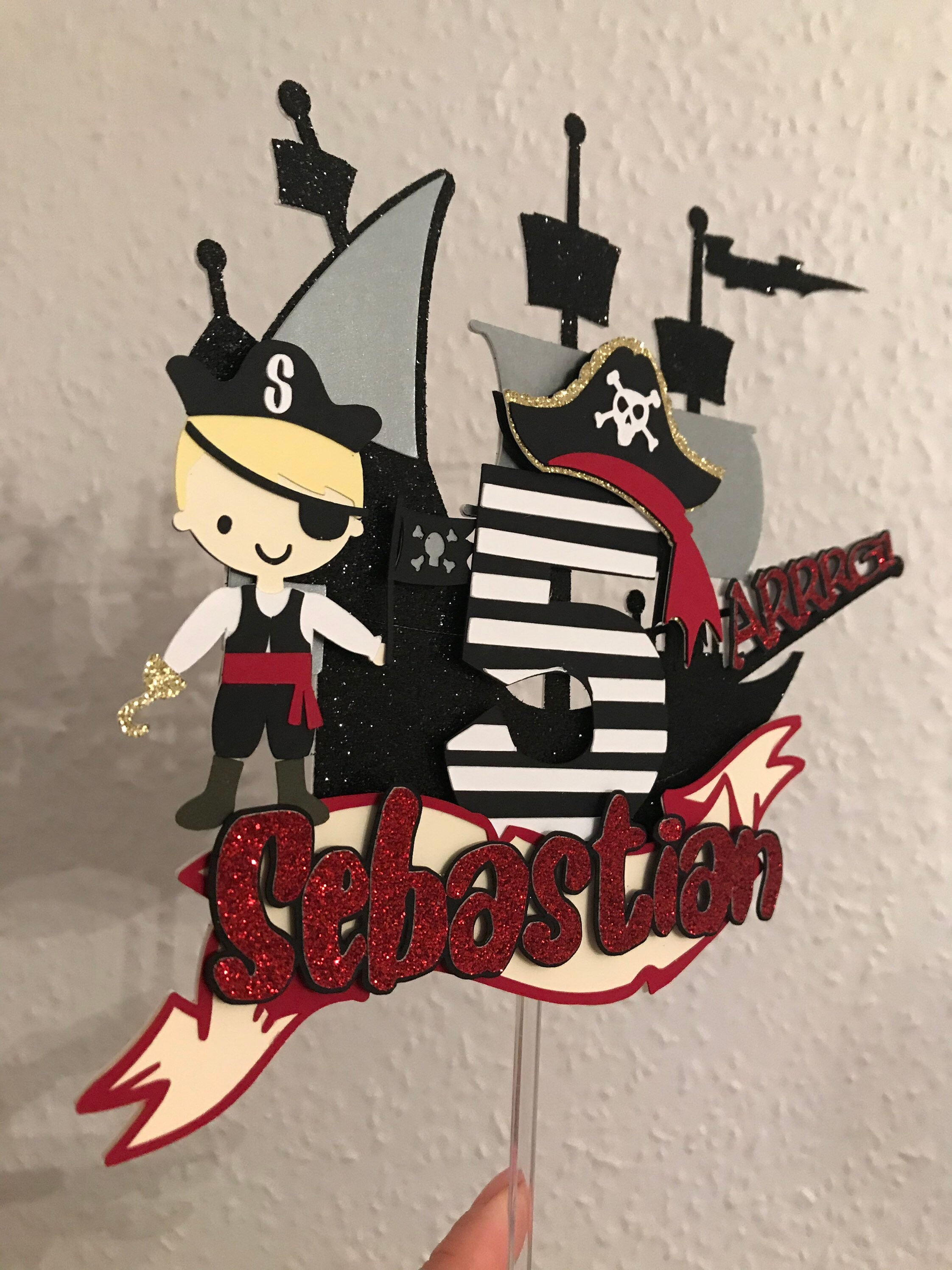 Pirate Cake Topper Pirate Theme Cake Decor personalised - Etsy