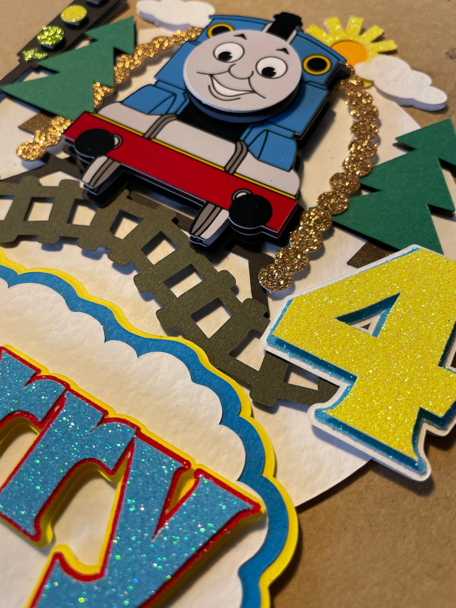 Thomas the Tank Engine Inspired Cake Topper Thomas Cake | Etsy