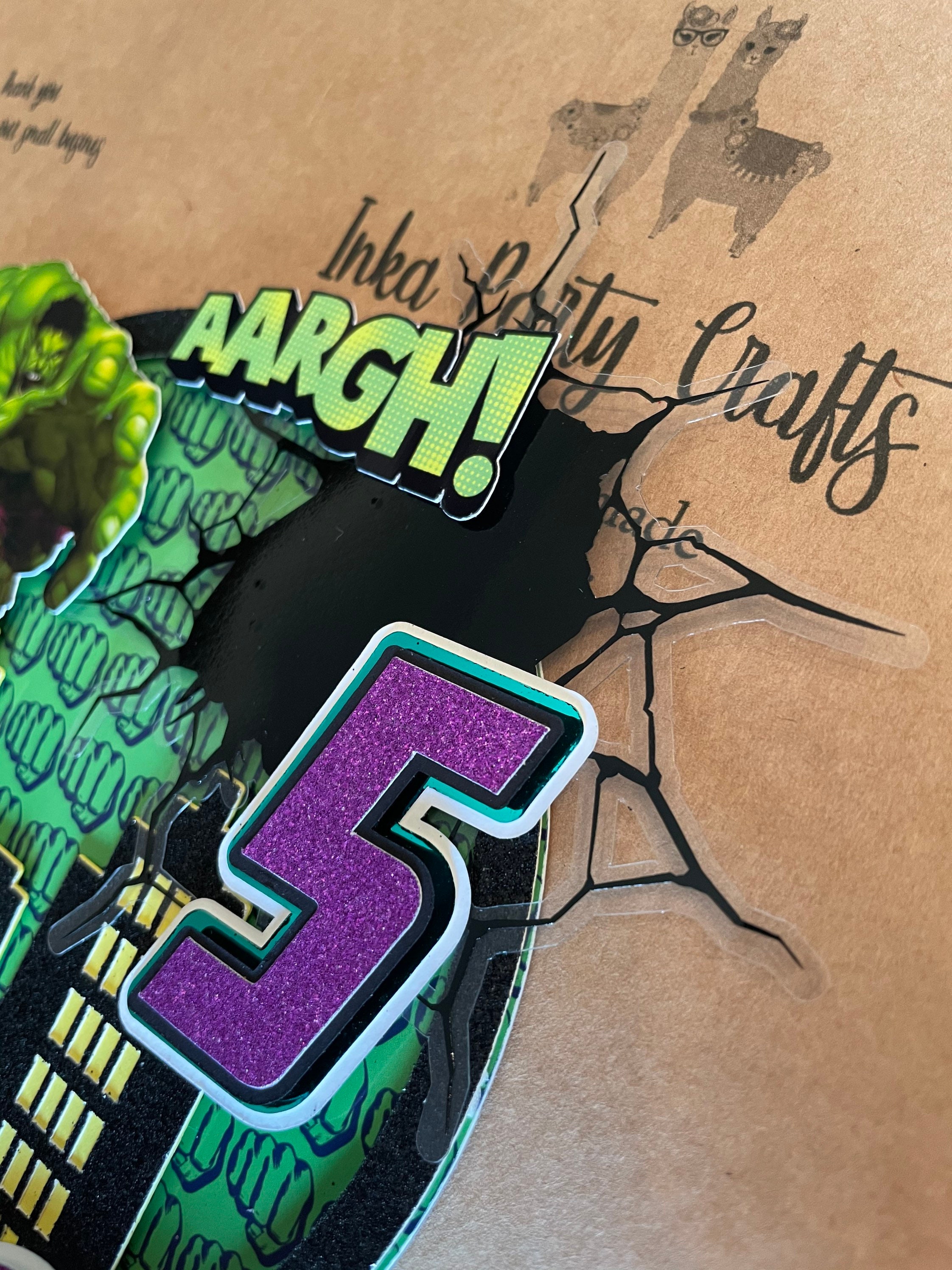 3D Incredible Hulk Cake Topper | Hulk Smash | Personalised Handmade ...
