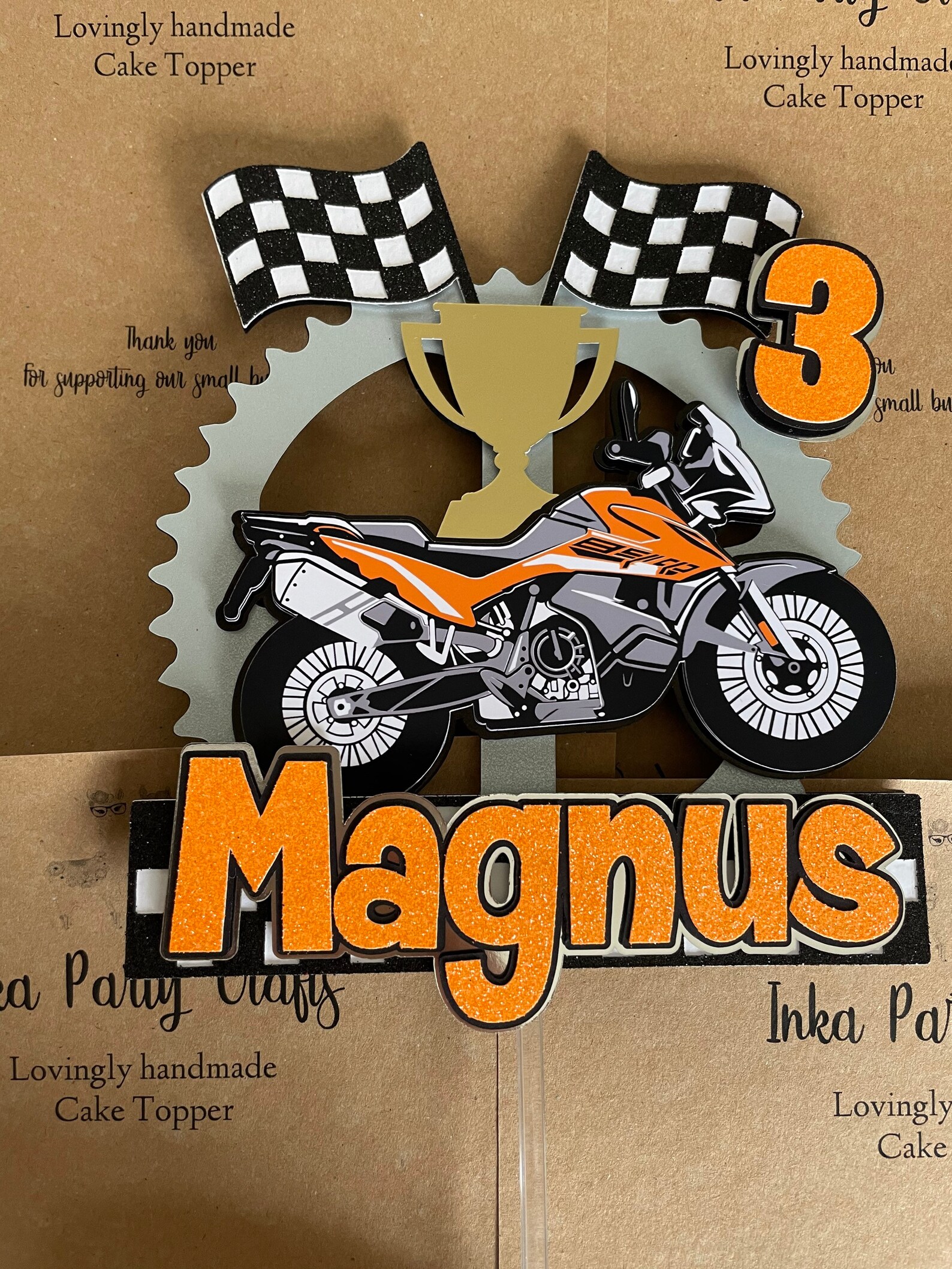 Motorbike Cake Topper Motorbike Cake Decoration Sports - Etsy