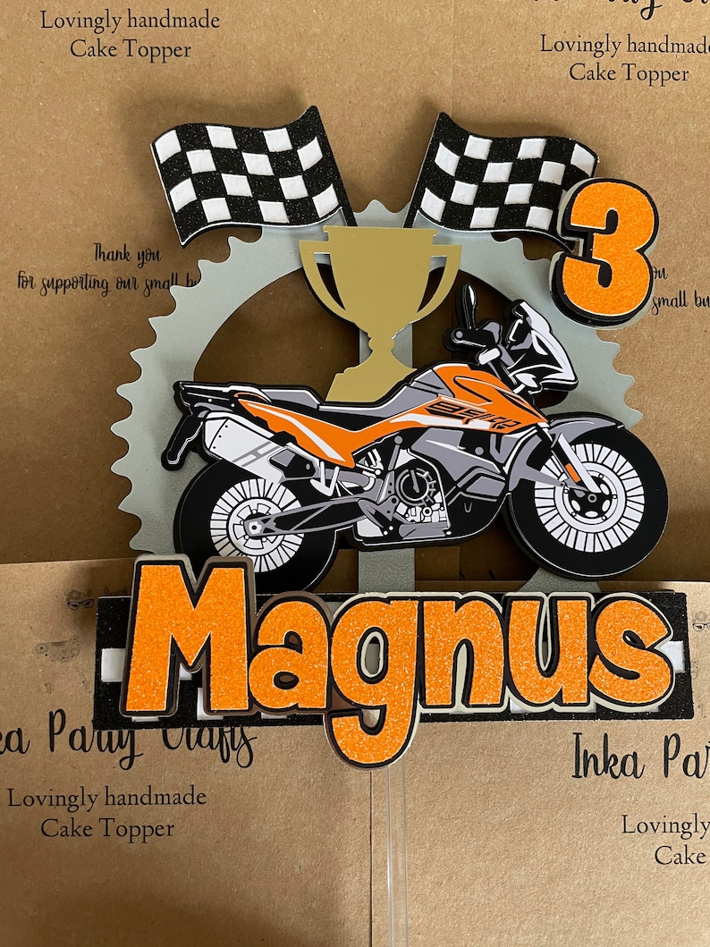 Motorbike Cake Topper Motorbike Cake Decoration Sports - Etsy