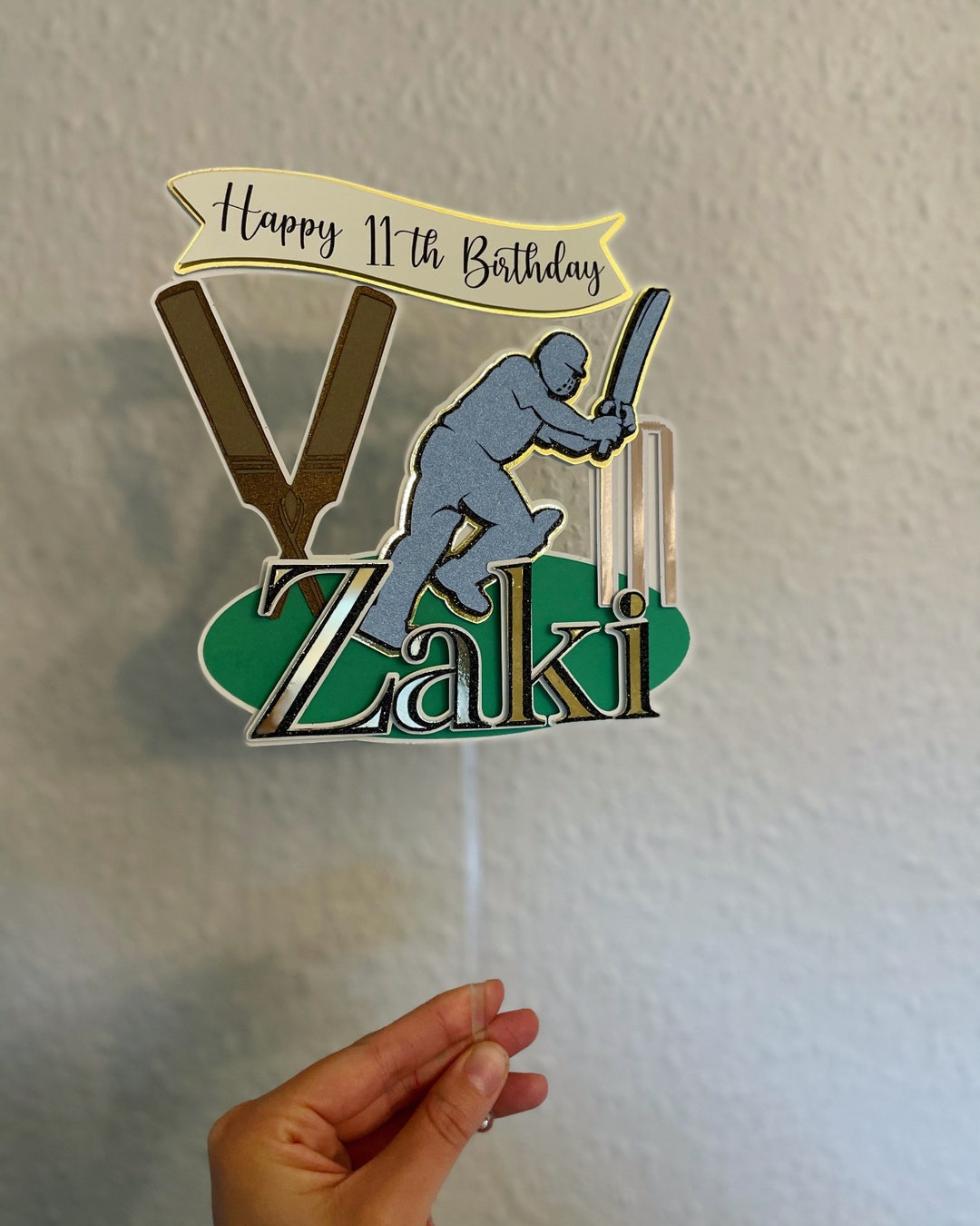 3D Cricket Cake Topper | Sports Cake Topper | Birthday Party ...