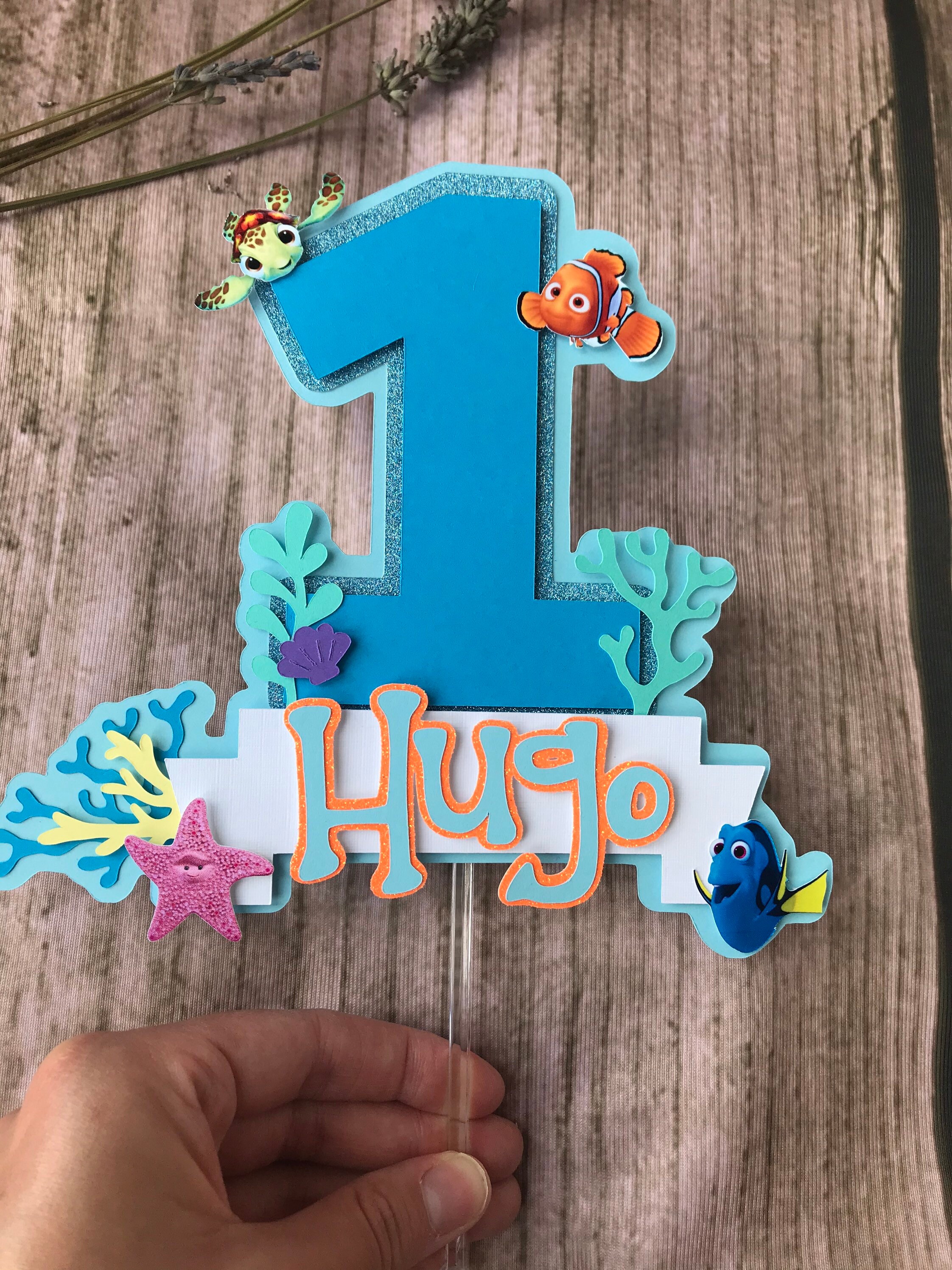 Personalised Finding Nemo & Dory Inspired Cake Topper - Etsy UK