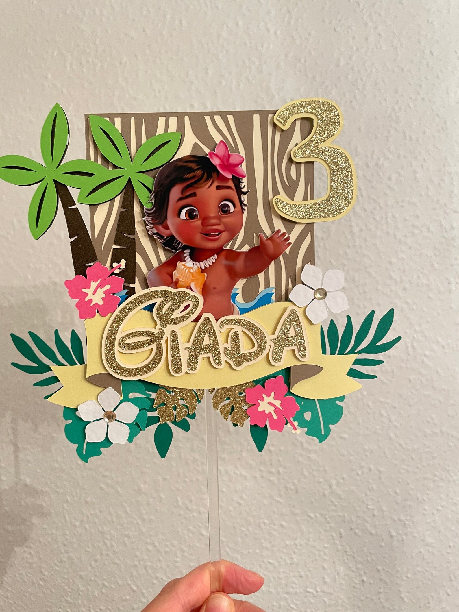 Moana Inspired Cake Topper 3D Moana Cake Topper Birthday - Etsy UK