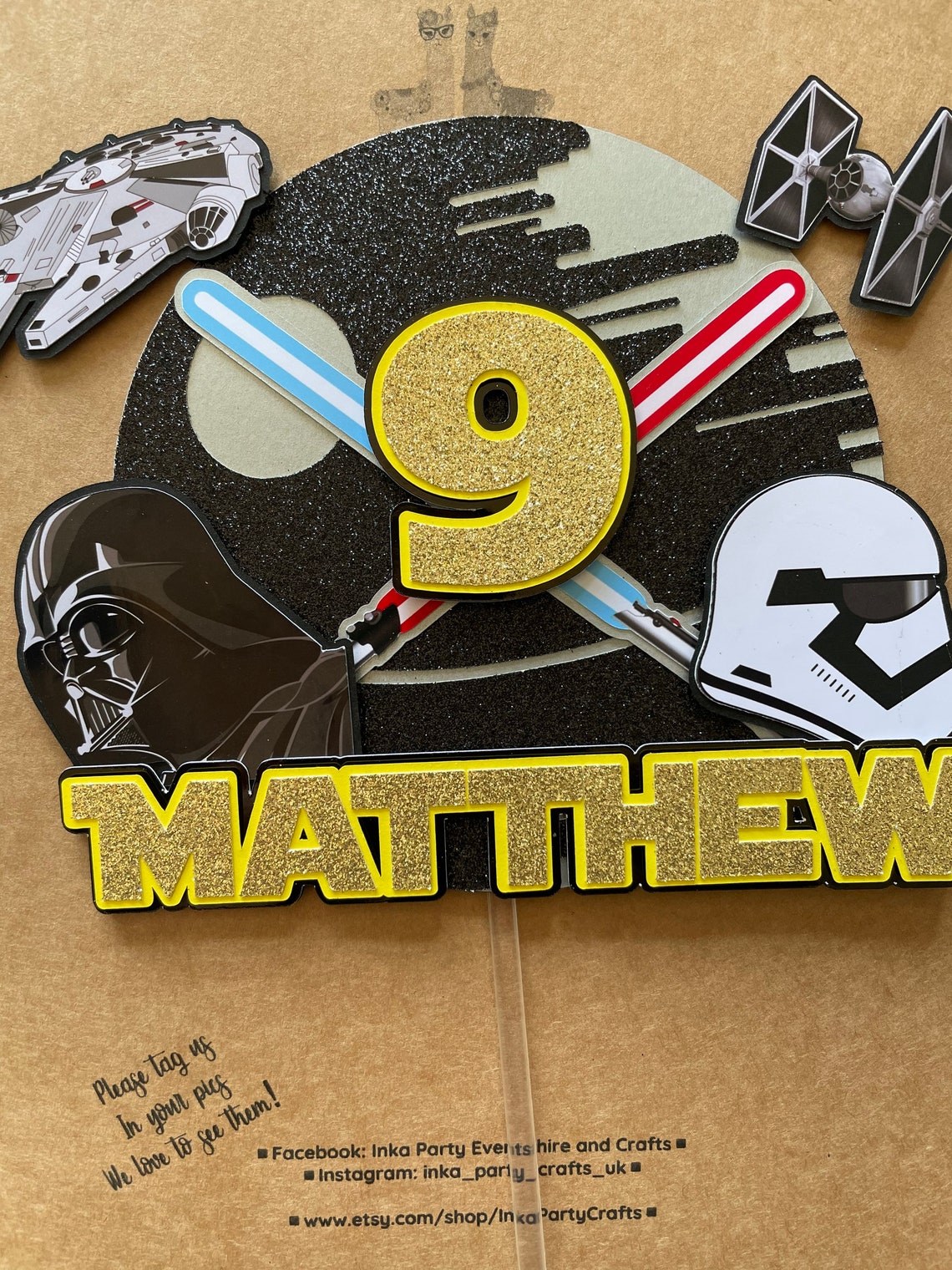 Star Wars Inspired Cake Topper Handmade Star Wars Cake | Etsy UK