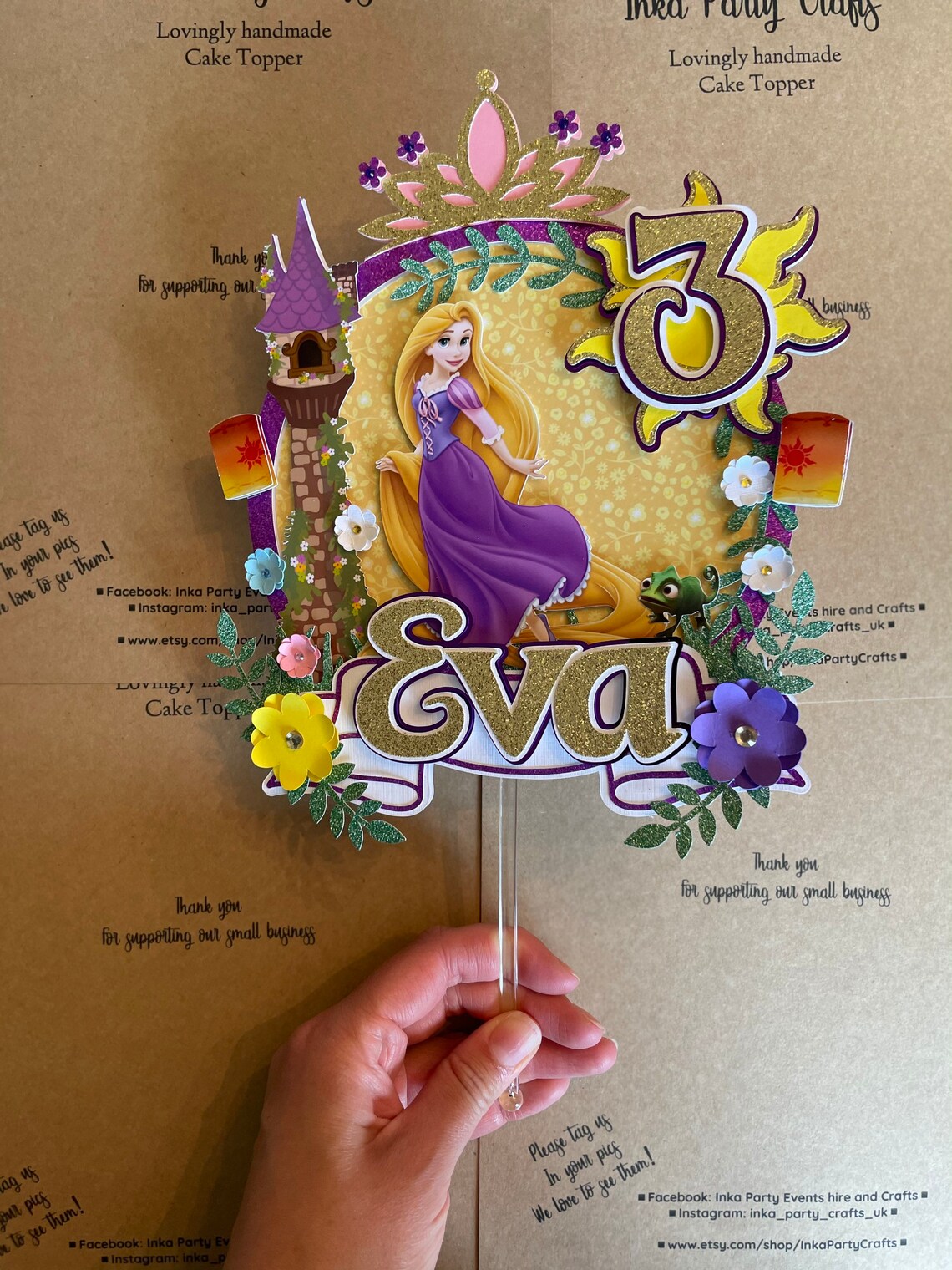 Rapunzel Tangled Cake topper Disney Princess Cake topper | Etsy