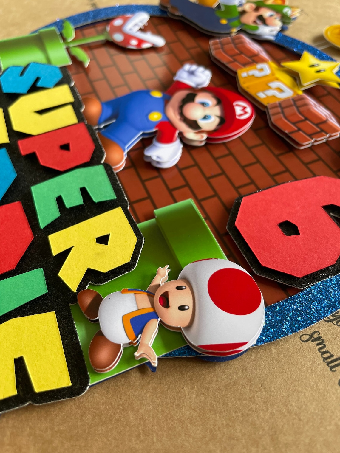 Super Mario Bros Cake Topper | Handmade Mario Bros Cake Topper | Party ...