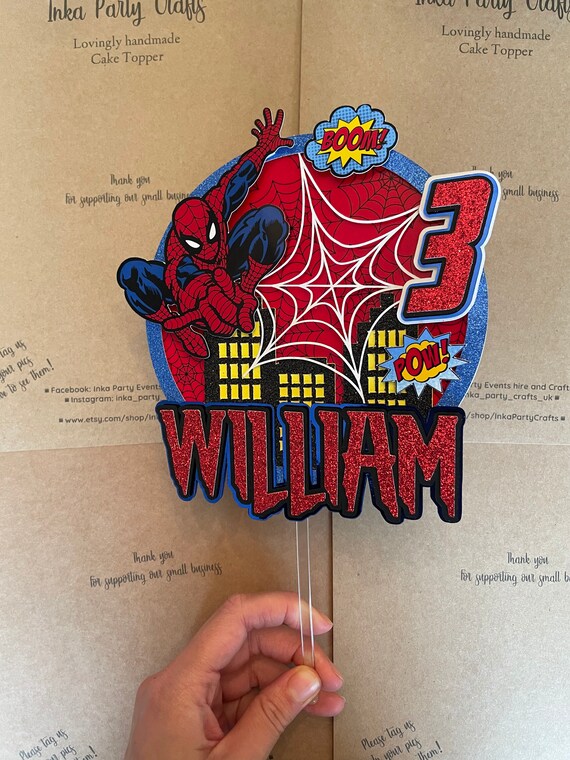 3D Spider Man Cake topper Spider-Man Personalised | Etsy