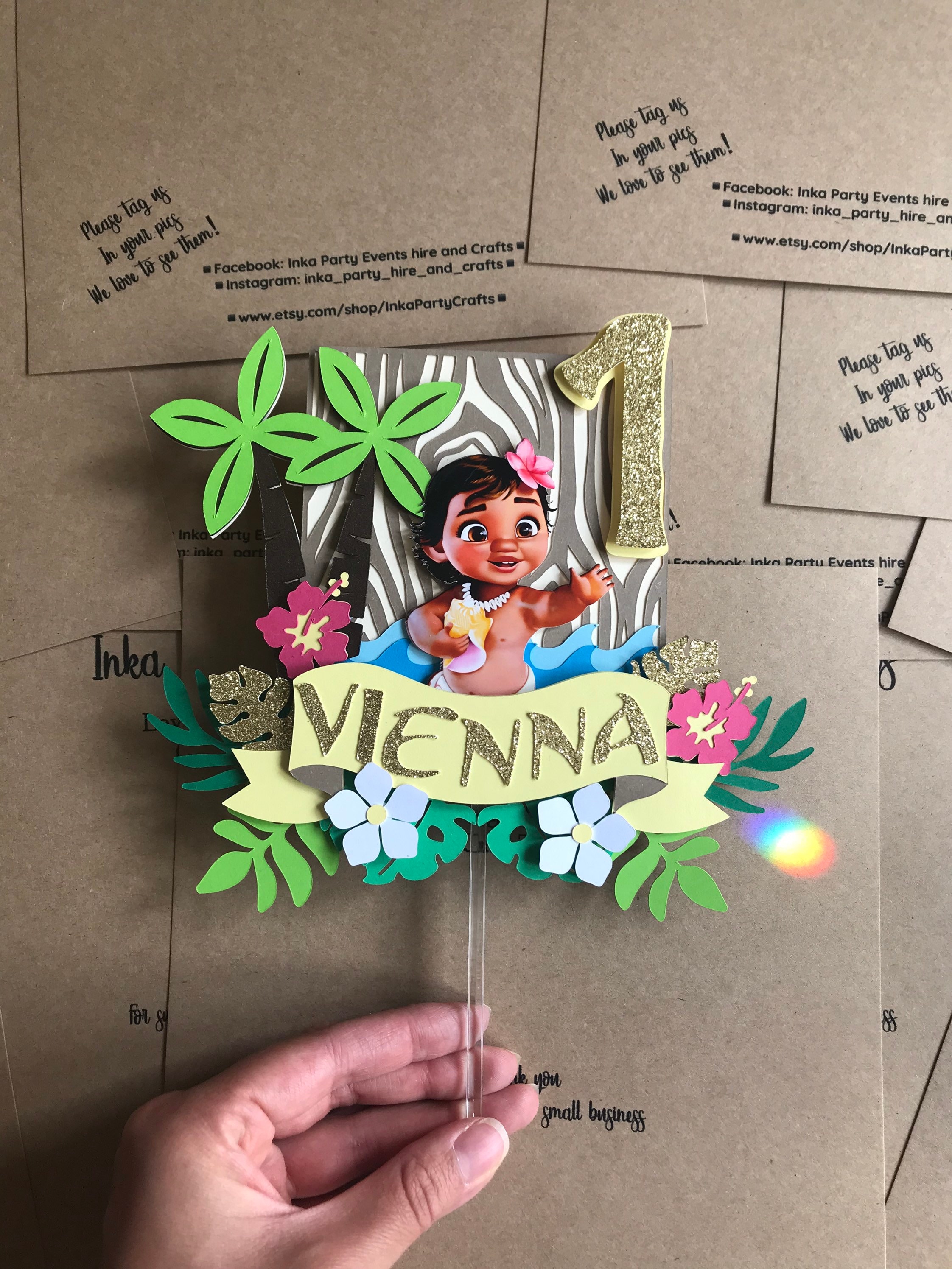 Moana Inspired Cake Topper 3D Moana Cake Topper Birthday - Etsy UK