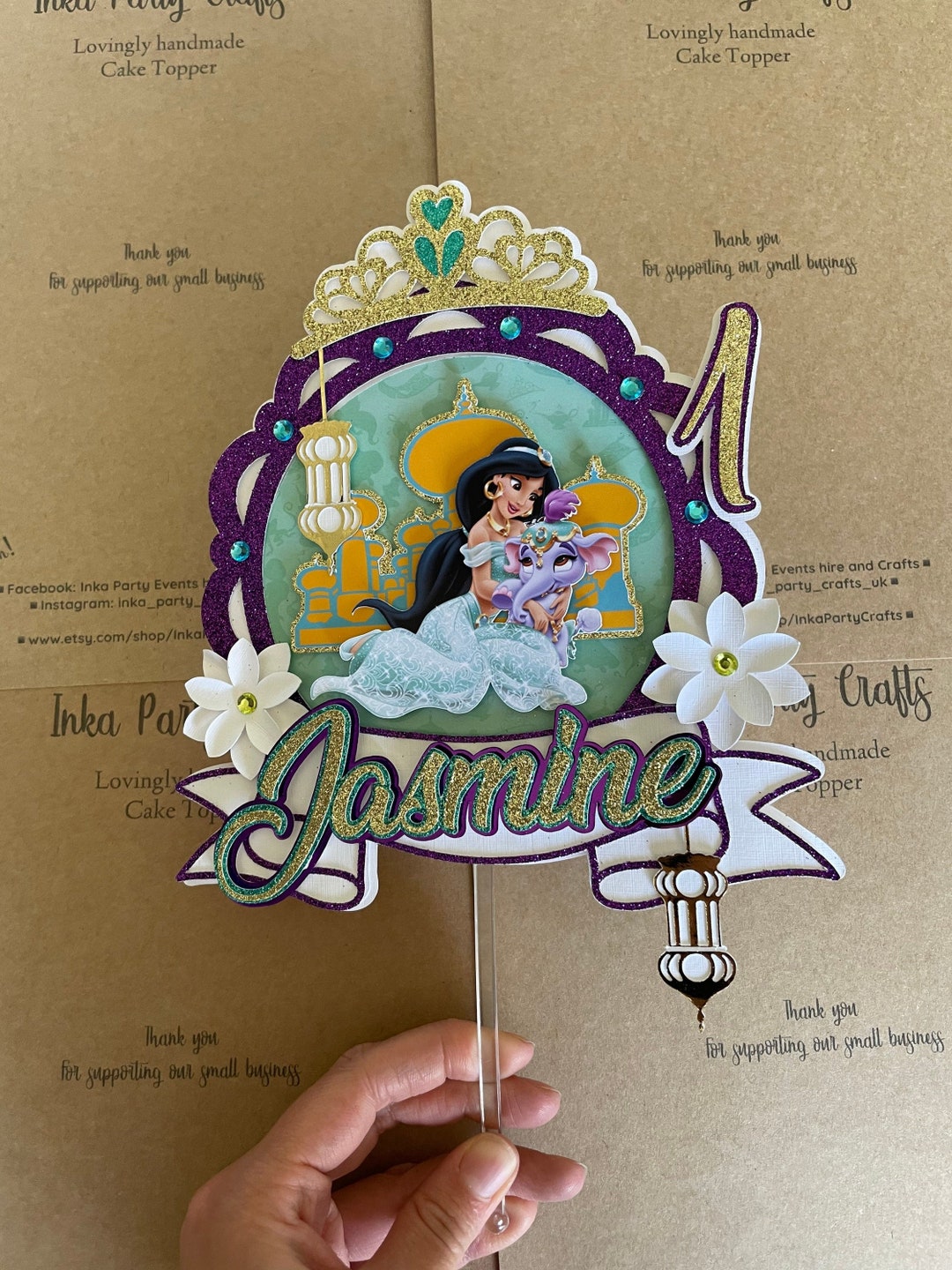 Handmade Jasmine Inspired Cake Topper Jasmine Cake - Etsy