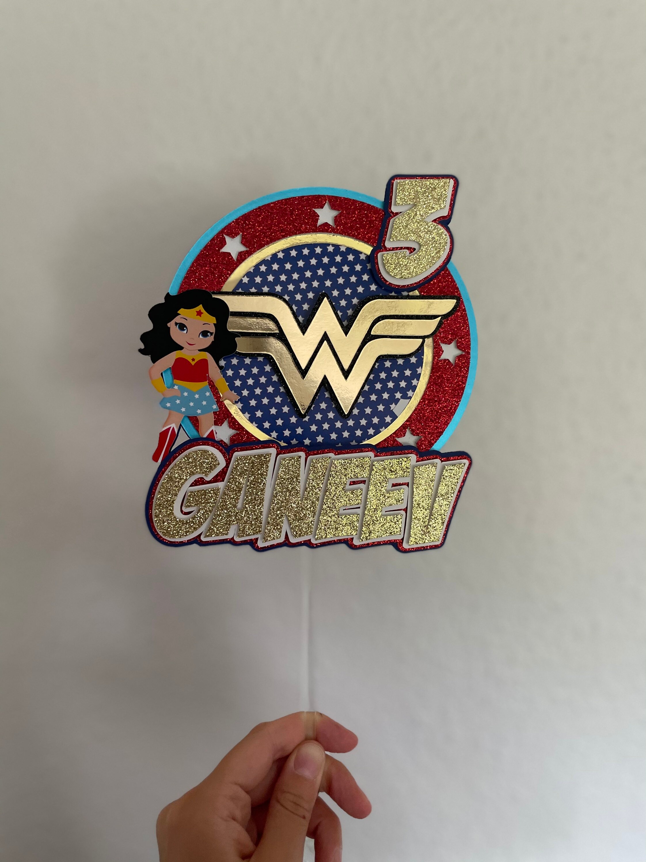 3D Wonder Woman Cake Topper | Avengers | Personalised Handmade ...