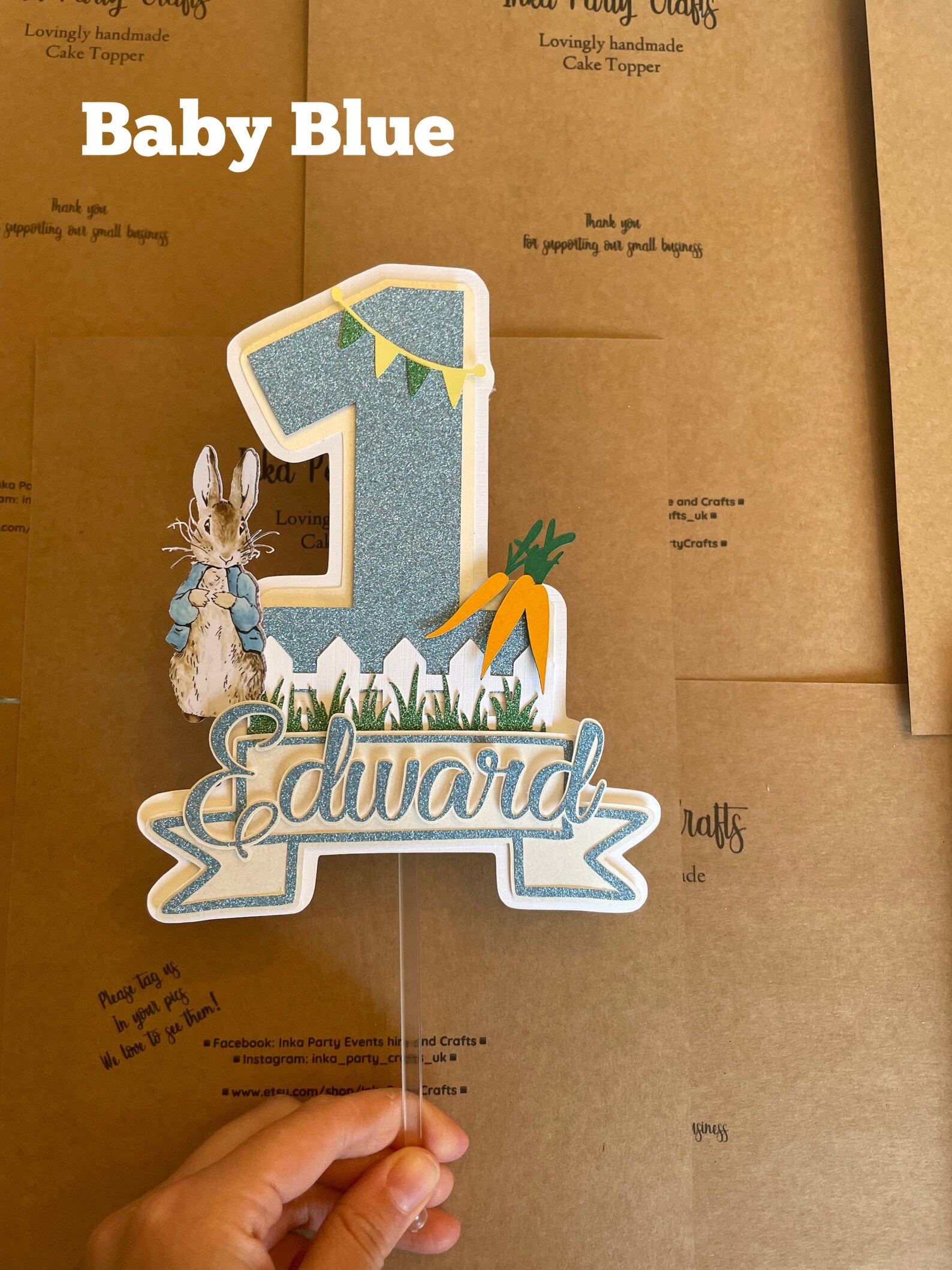 Handmade Peter Rabbit Inspired Cake Topper Peter Rabbit - Etsy UK