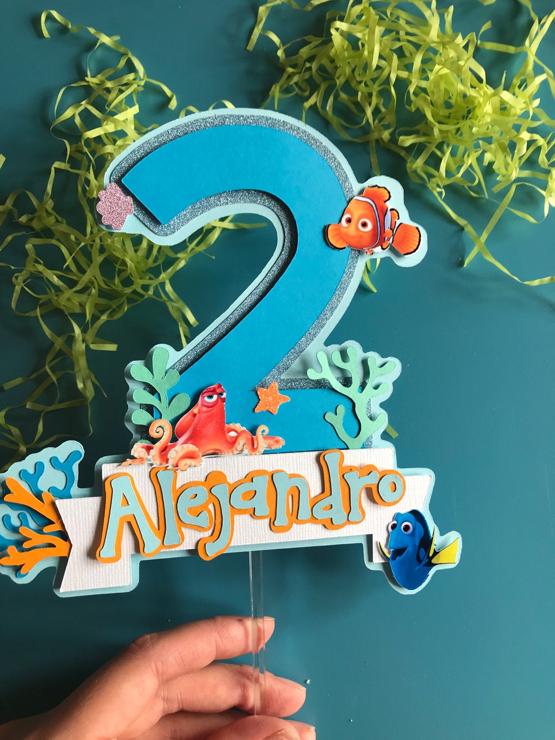 Personalised Finding Nemo & Dory Inspired Cake Topper | Finding Nemo ...