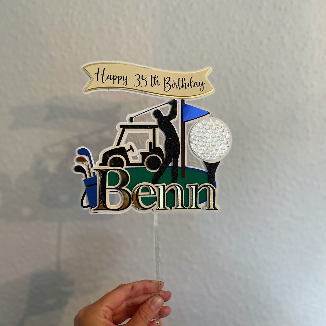 3D Golf Cake Topper | Sports Cake Topper | Birthday Party Decorations ...