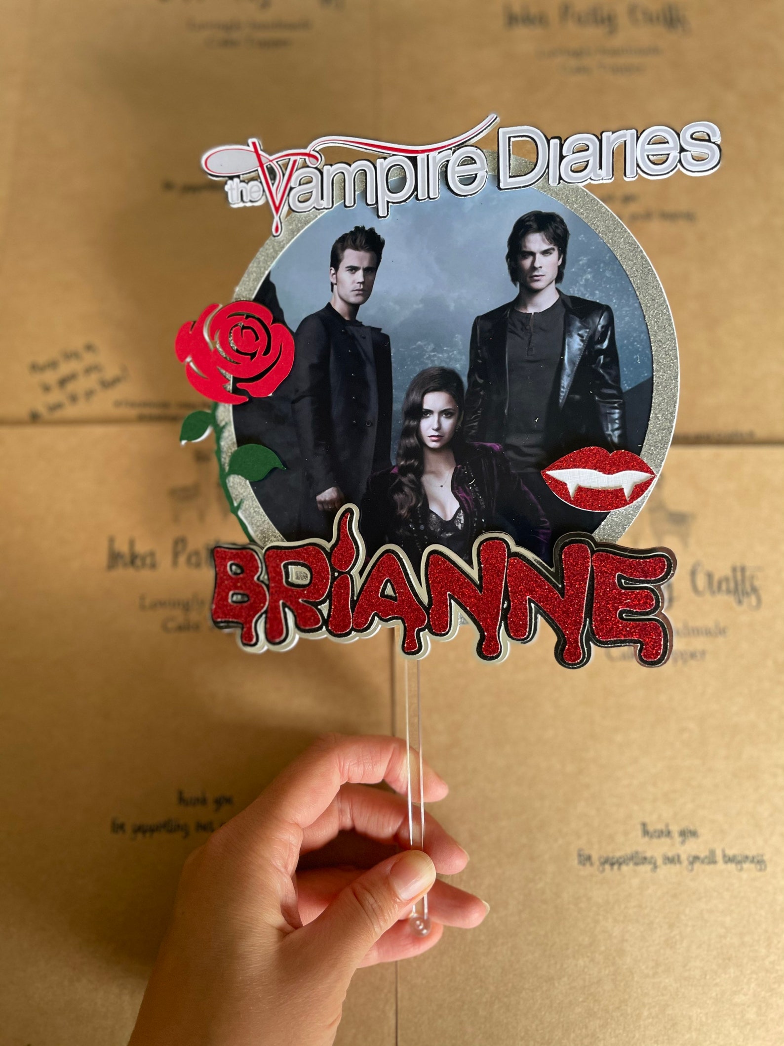 Vampire Diaries cake topper Vampire diaries cake decoration | Etsy